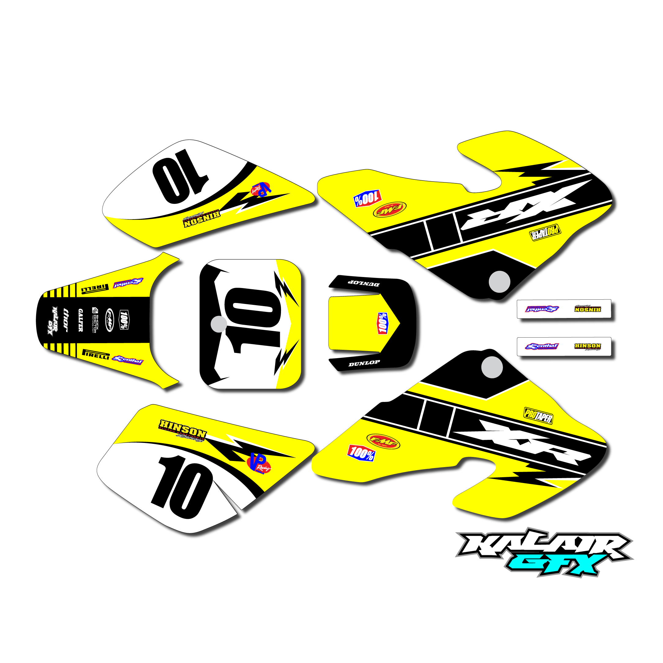 Honda XR50 2000-2003 Speed Graphics Kit | Kalair GFX
