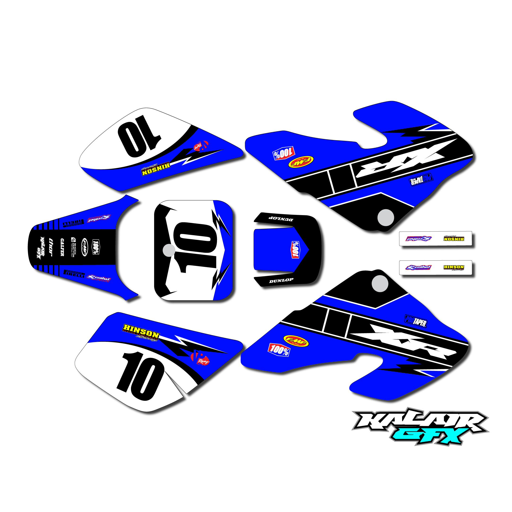 Honda XR50 2000-2003 Speed Graphics Kit | Kalair GFX