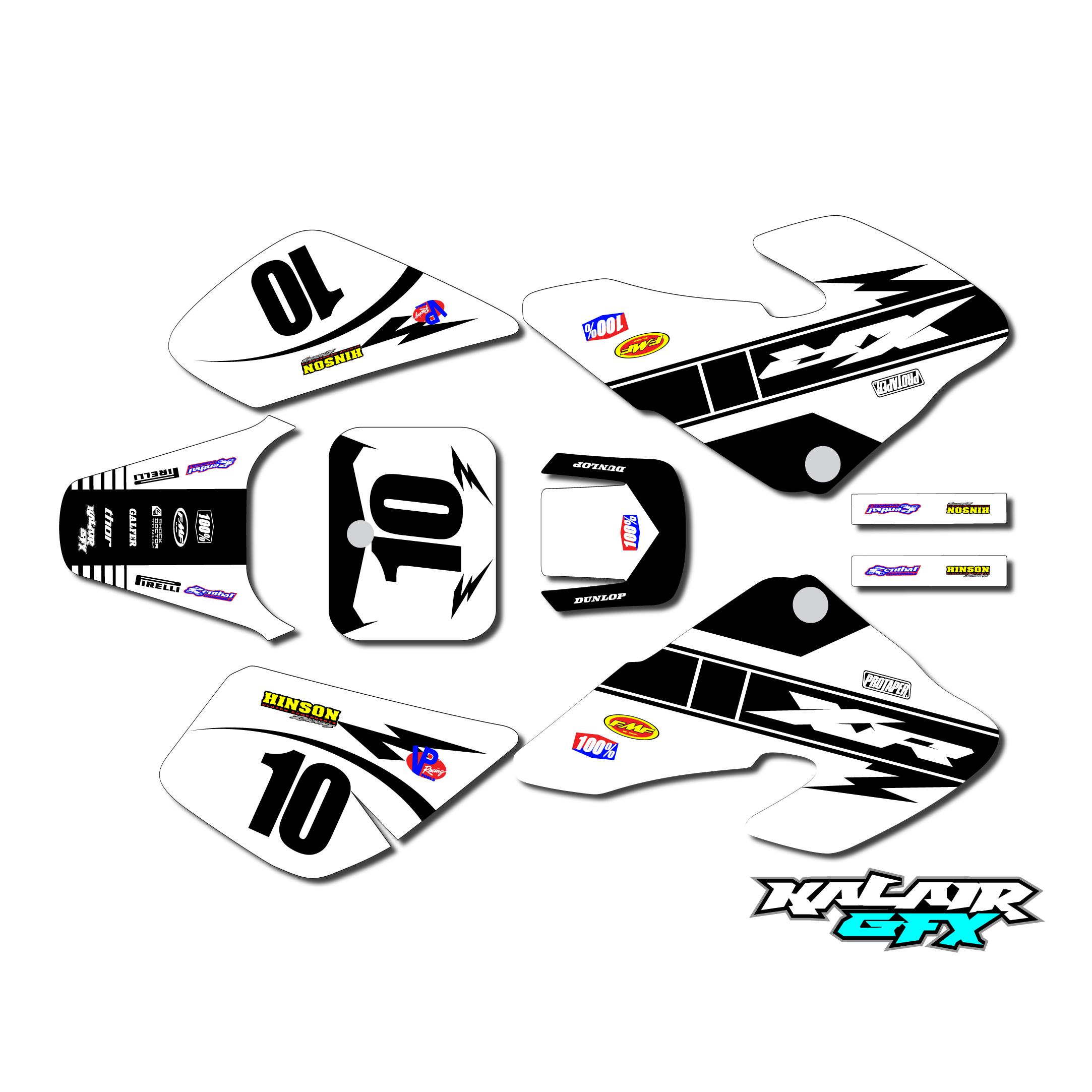 Honda XR50 2000-2003 Speed Graphics Kit | Kalair GFX