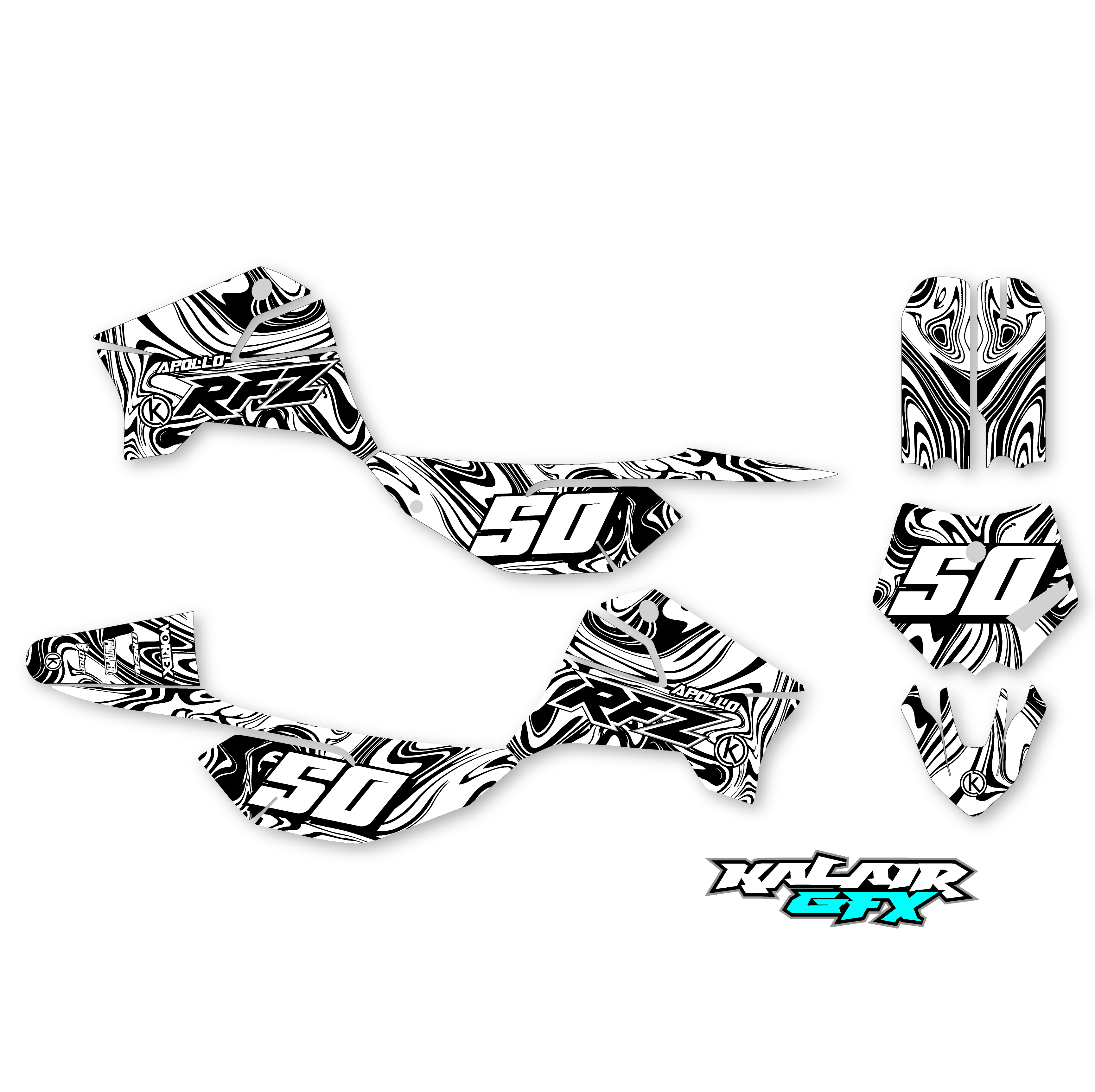 Graphics Kit for Apollo RFZ X4-X6 X14-X19 (2016-2023) Snagged Series ...