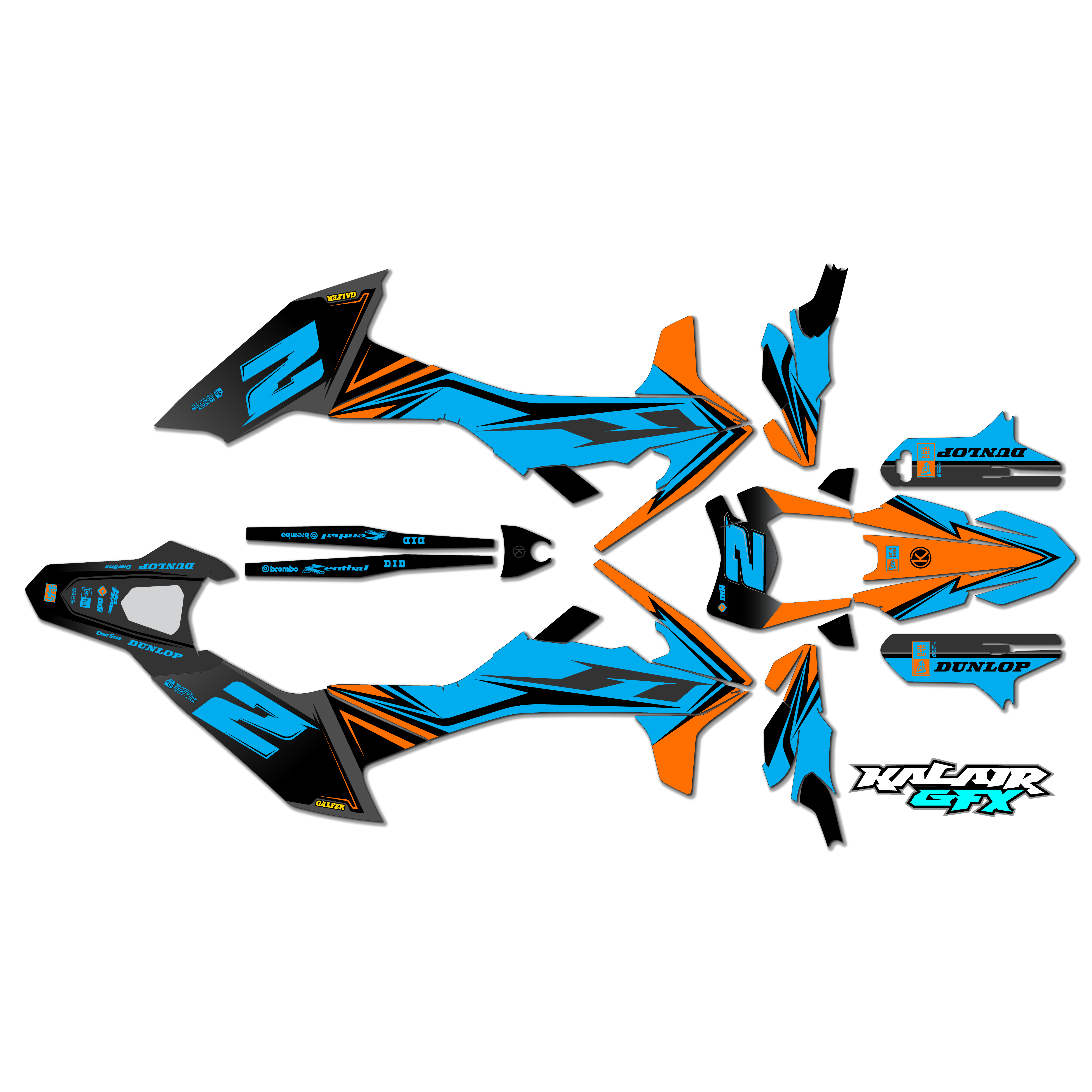 KTM 690 SMC-R (2019-2023) Razor Series Graphics kits Kalairgfx