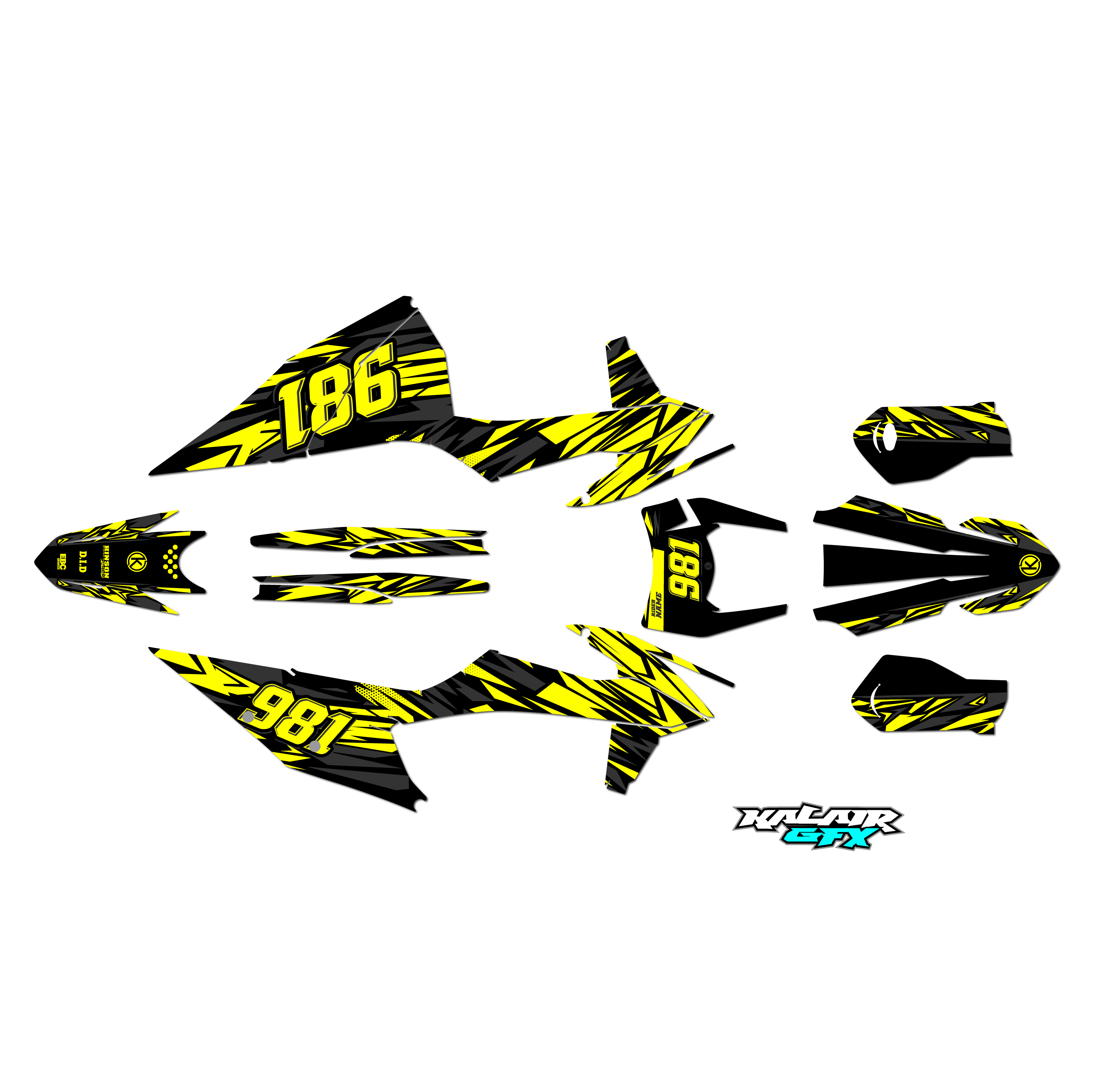 KTM 300 EXC Graphics Kit 2020-2023: Twitch Style | Kalair GFX