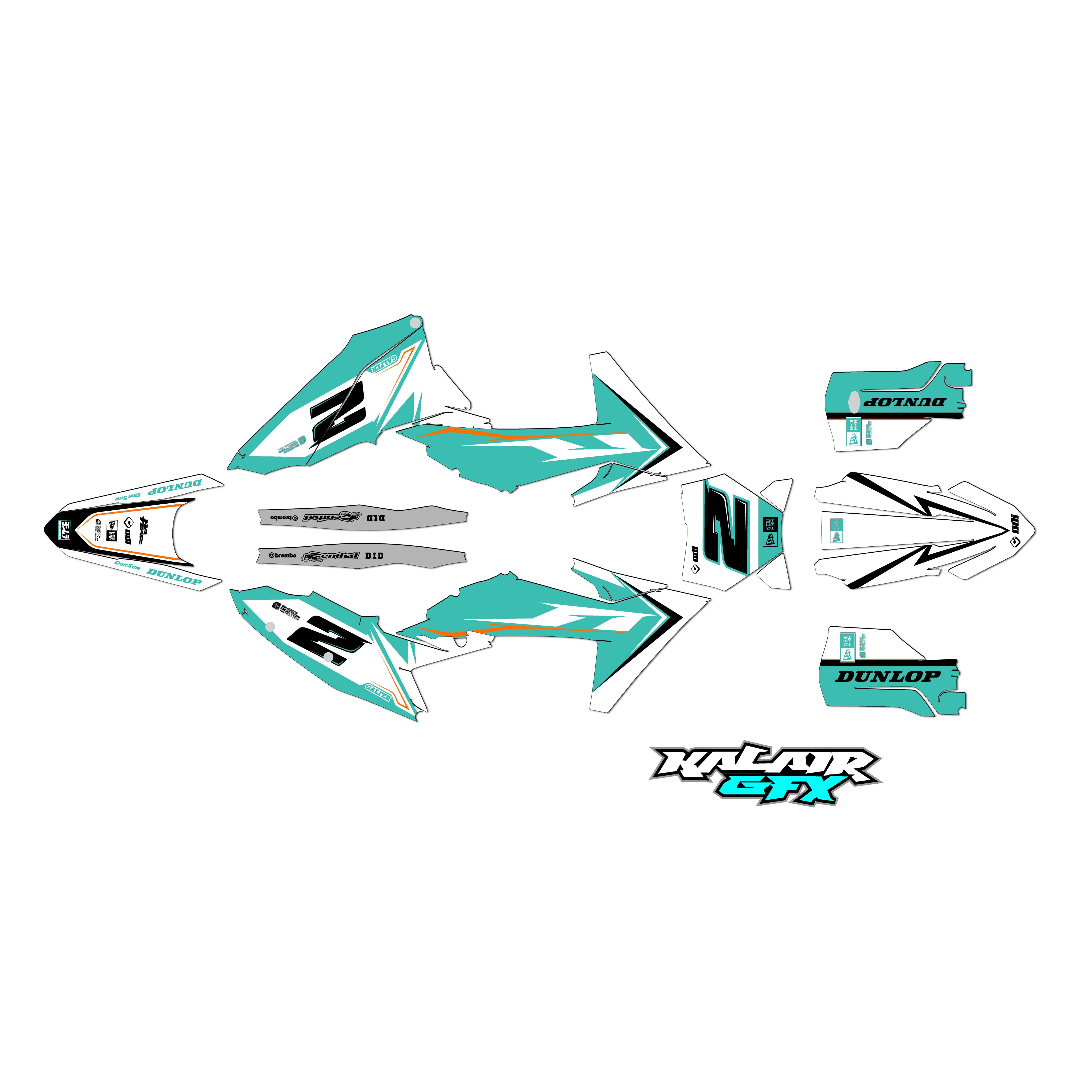 KTM 300 XC Graphics Kit - 2023 Razor Series | Kalair GFX