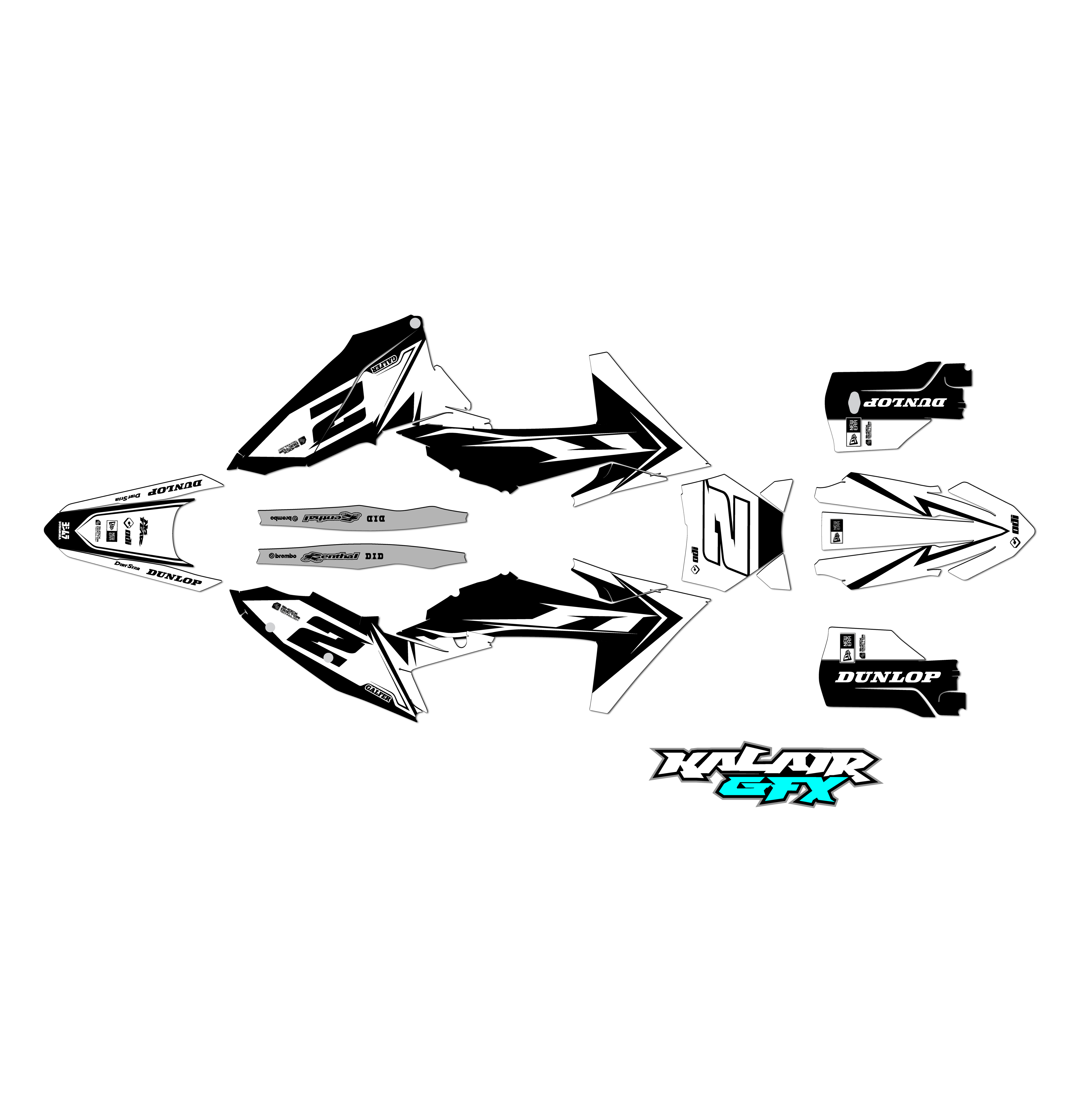 KTM 300 XC Graphics Kit - 2023 Razor Series | Kalair GFX