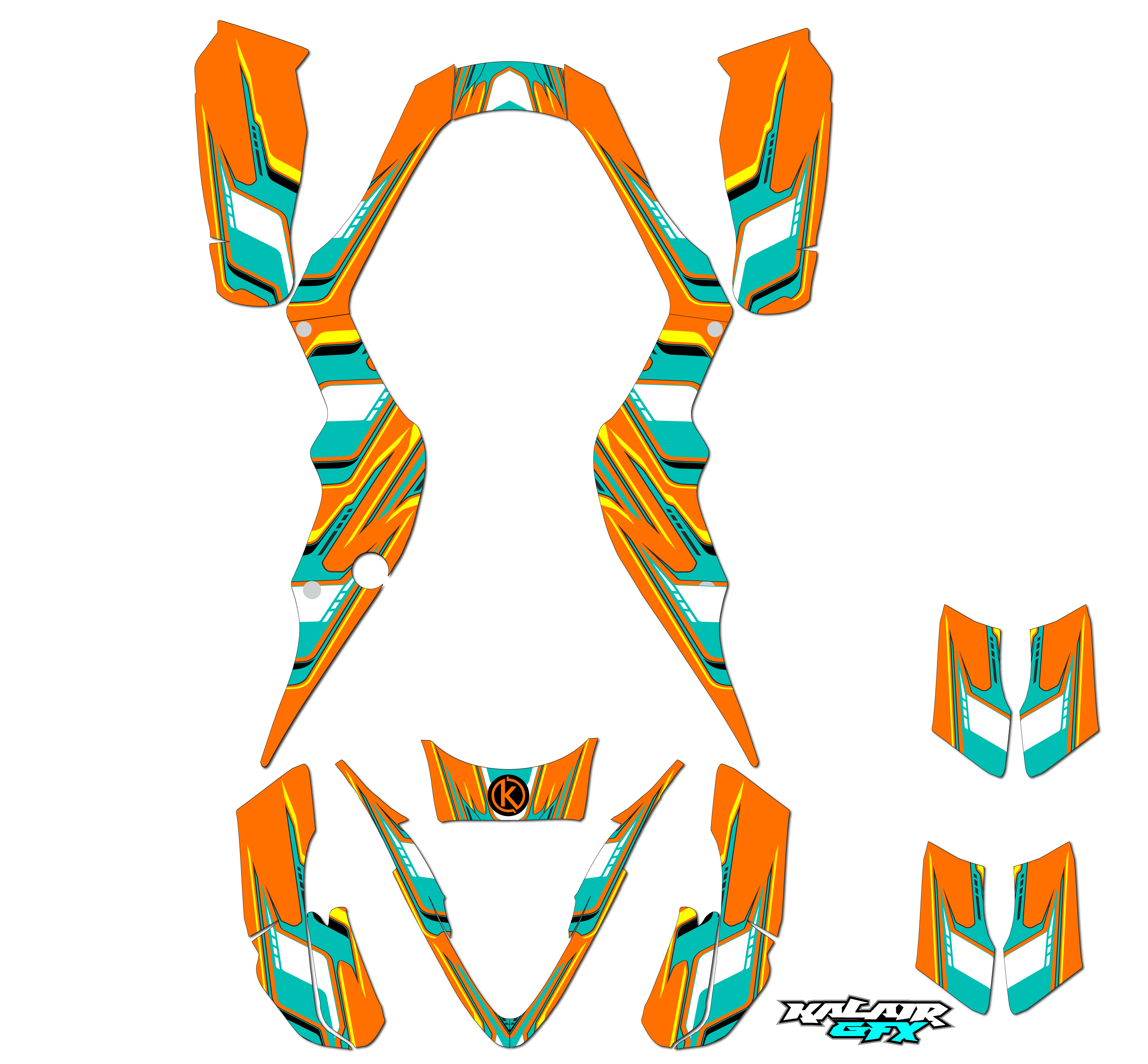 Graphics Kit for Apex PRO SHARK MXR 90 (All years) Klutch Series ...