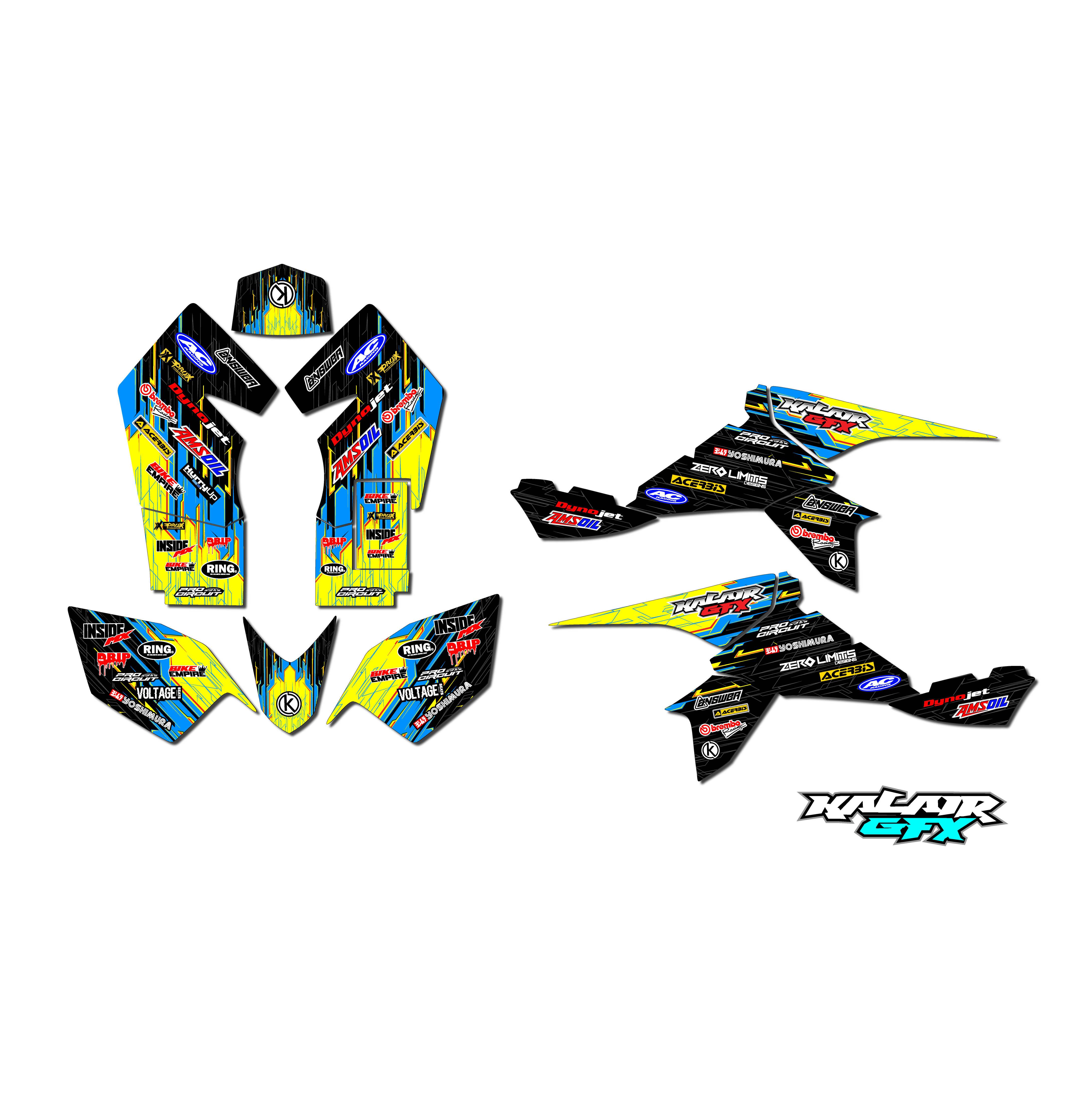 Suzuki LT-Z90 Graphics Kit 2006-2023: Fracture Style | Kalair GFX