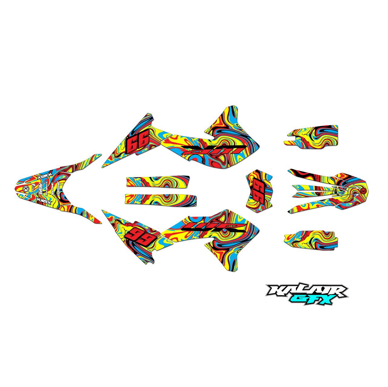 Yamaha WR250R (2008-2021) Snagged Series Graphics kits Kalairgfx