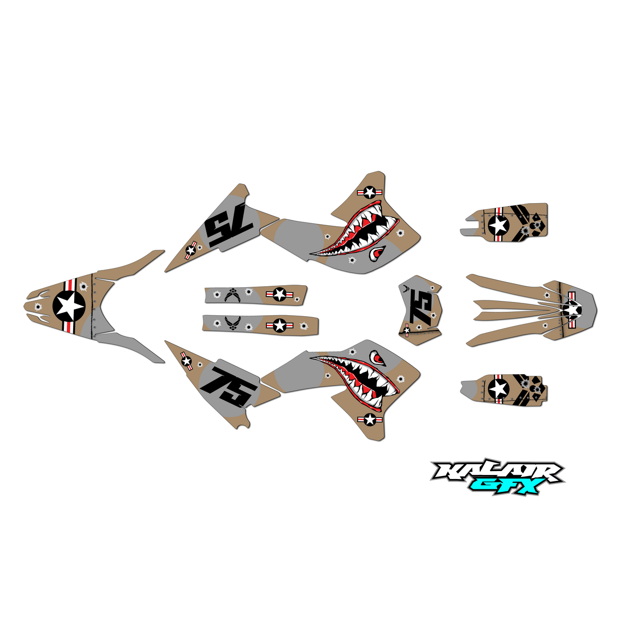 Yamaha WR250X (2008-2021) Predator Series Graphics kits Kalairgfx