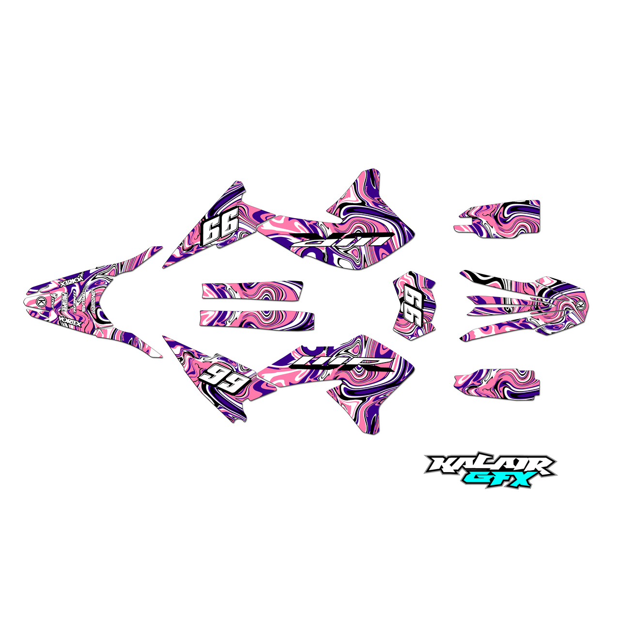 Yamaha WR250X (2008-2021) Snagged Series Graphics kits Kalairgfx