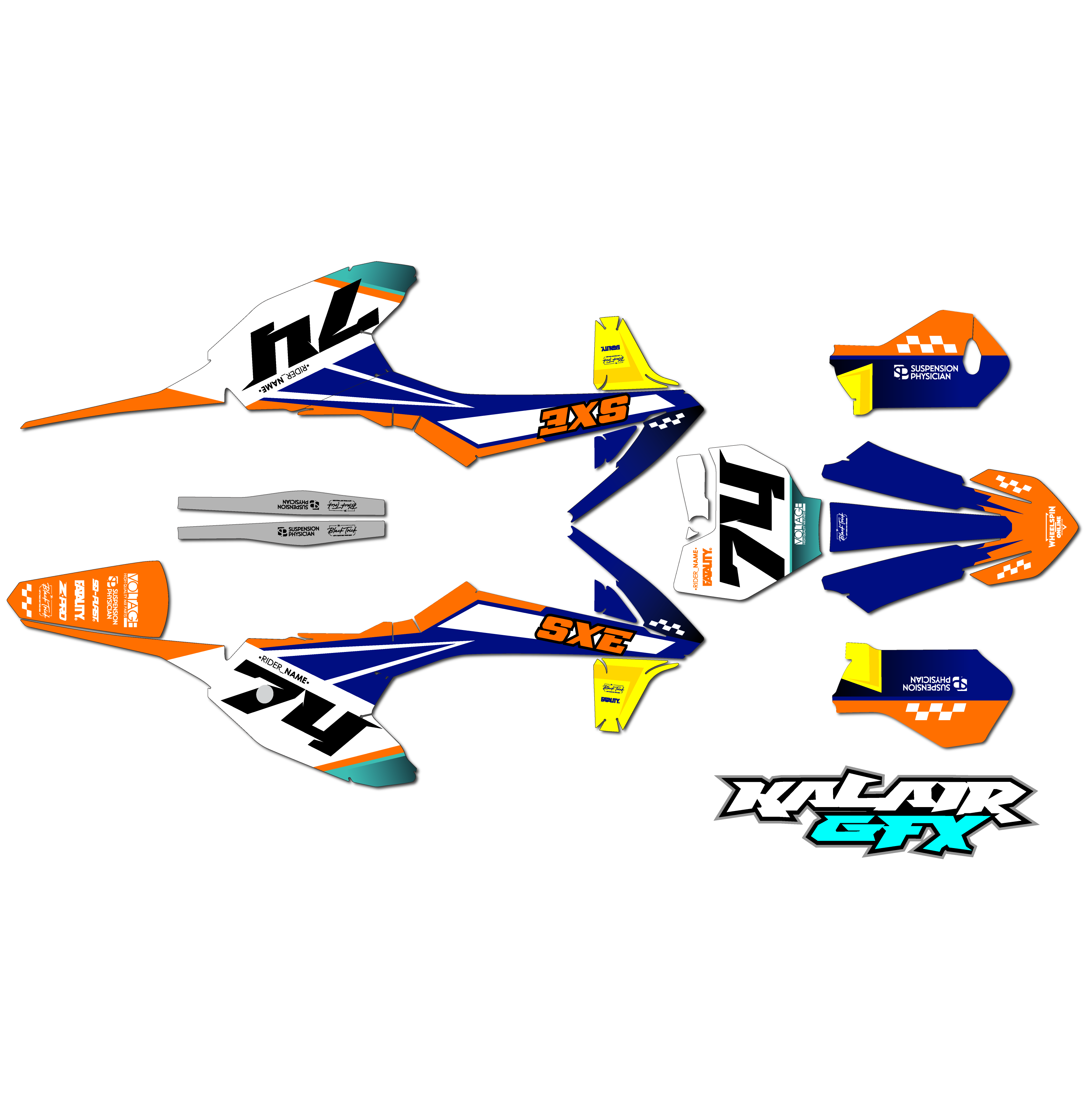 Graphics Kit for Ktm ELECTRIC MINI SX-E5 (2020-2023) Prestige Series ...