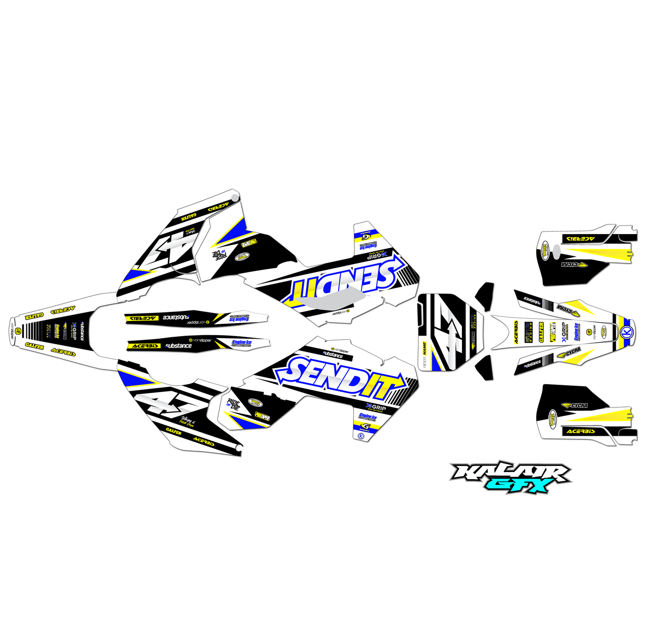 Best Unique Husqvarna Motocross FC250 (2023+) Fresh series Graphics Kit ...