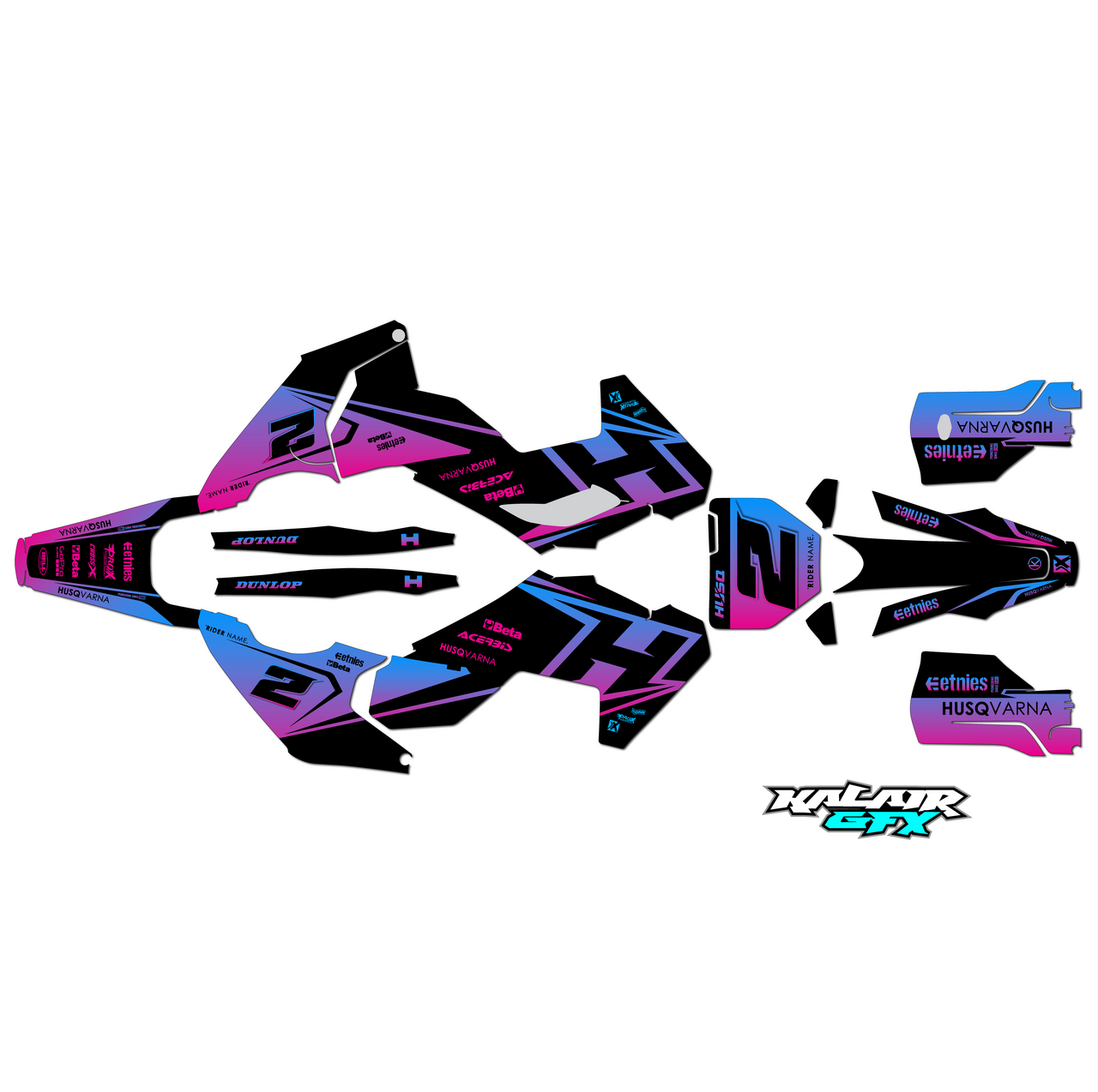 Husqvarna FC250 2016-2018 Graphics Kit | Ace Series | Kalair GFX