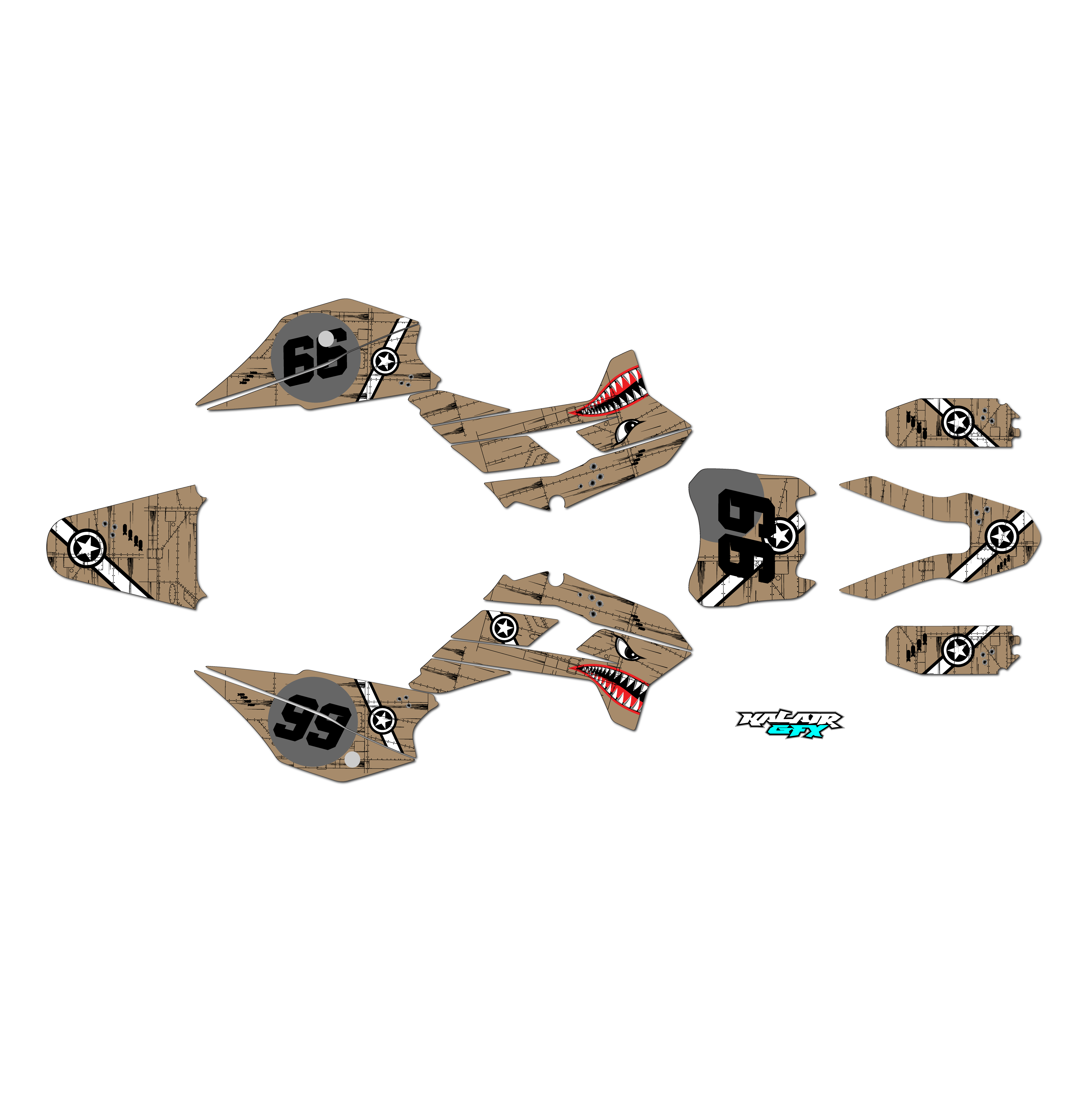 Kayo TT140 (2021-2024) Predator Series Graphics Kit KalairGFX