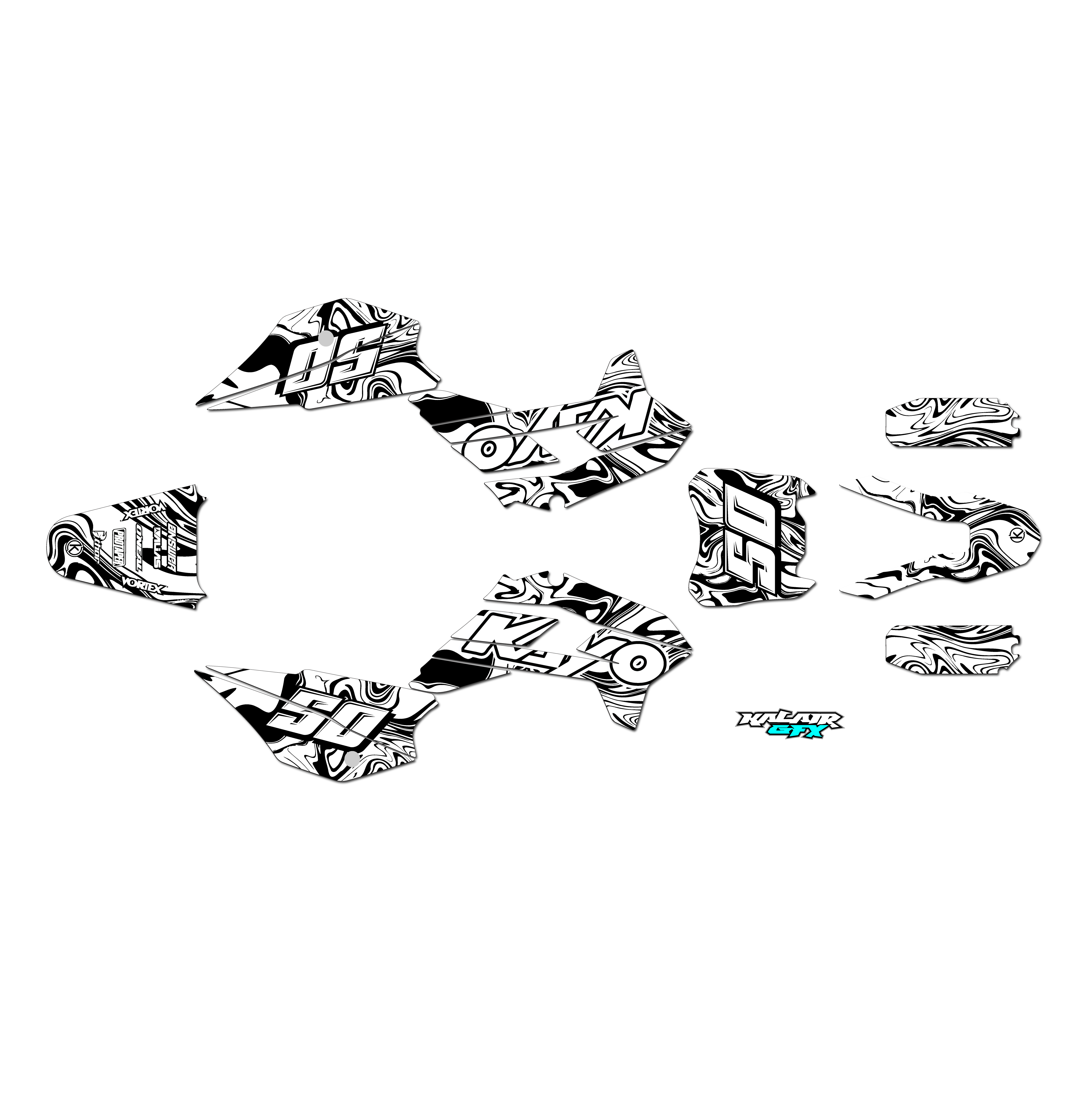 Kayo TT140 (2021-2024) Snagged Series Graphics Kit KalairGFX