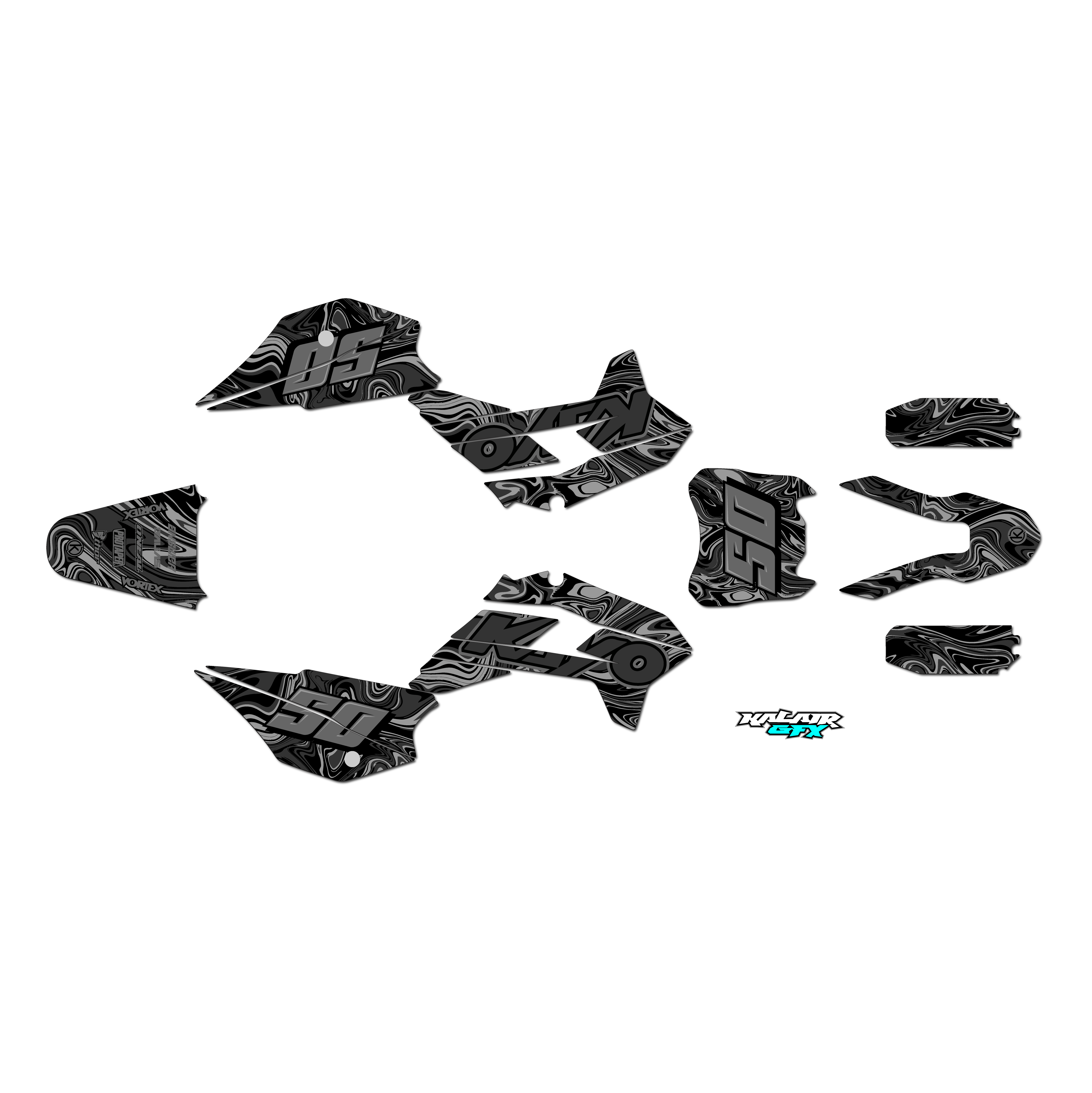 Kayo TT140 (2021-2024) Snagged Series Graphics Kit KalairGFX