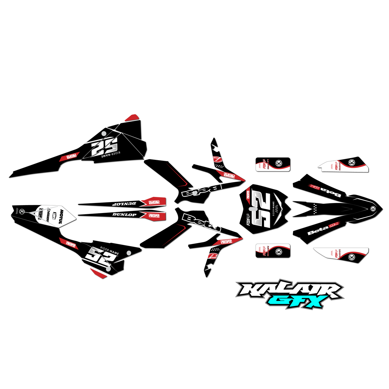 Graphics Kit for Beta XTRAINER300 (2020 2021 2022) Ominous Series ...