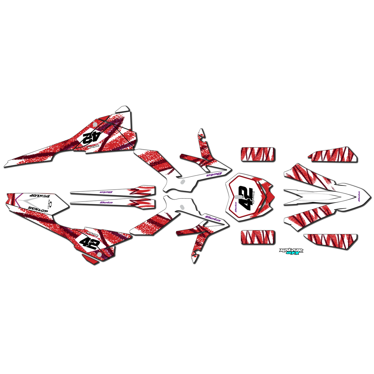 Beta Xtrainer 300 Graphics Kit 2020-2022 | Whiplash | Kalair GFX