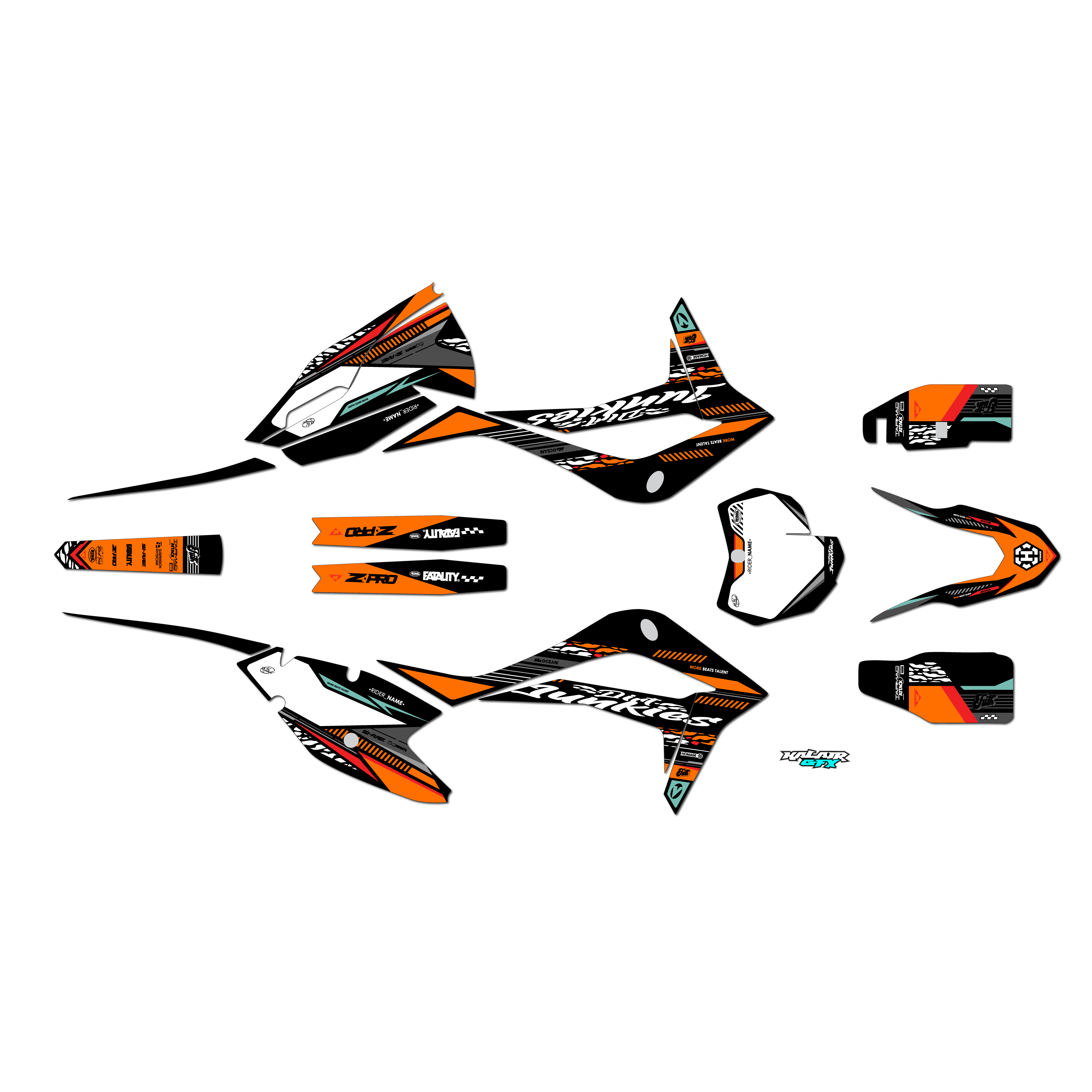 Best Customizable Kayo KT250 (2021+) Rugged Series Graphics Kit in ...