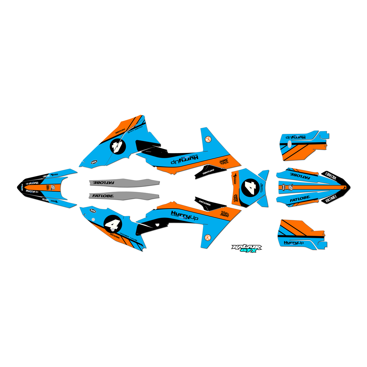 Graphics Kit for Ktm 300XC (2023) Velocity Series - Kalair GFX