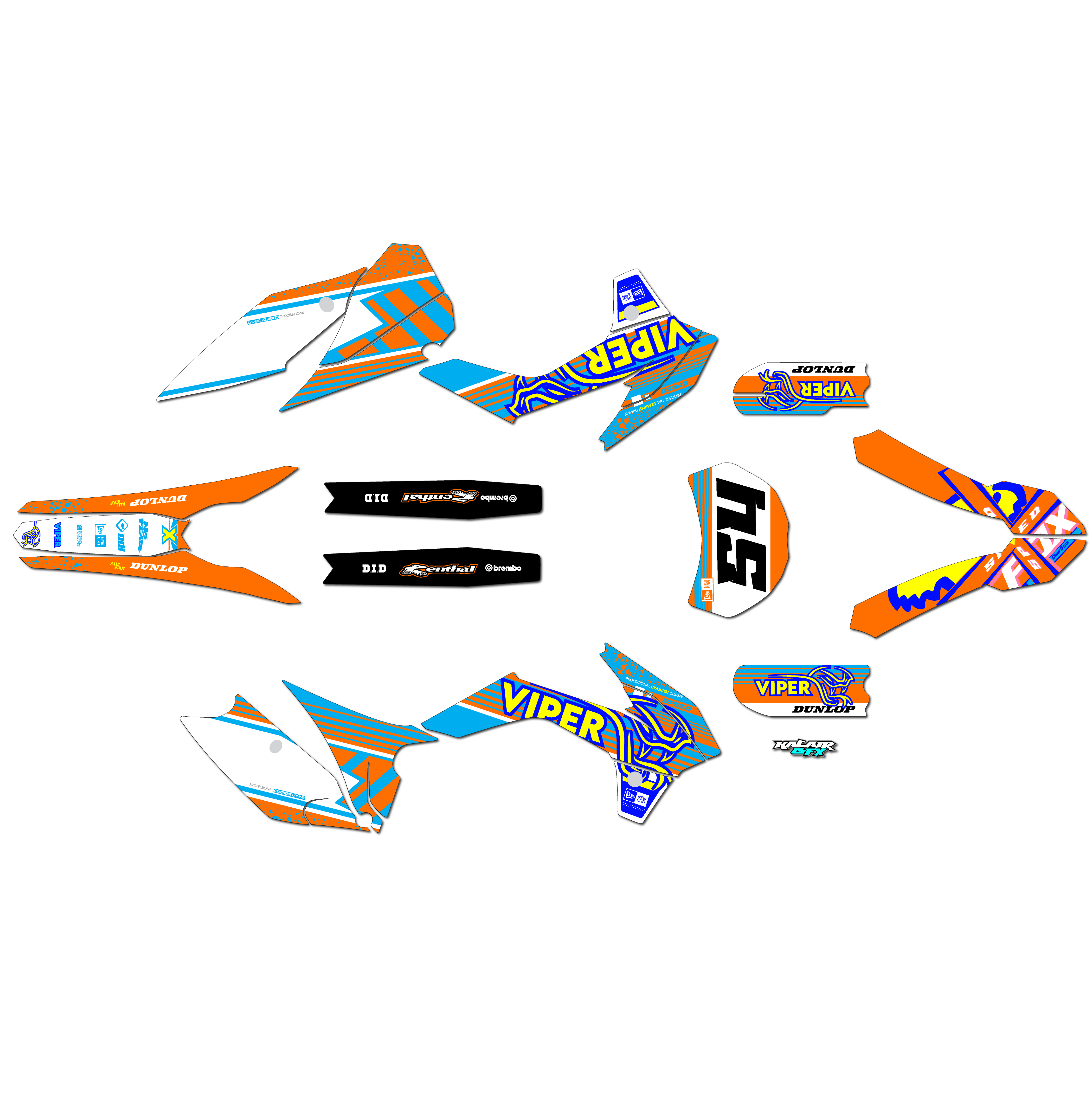 Graphics Kit for Kayo K2 230 (All Years) Pulse Series - Kalair GFX