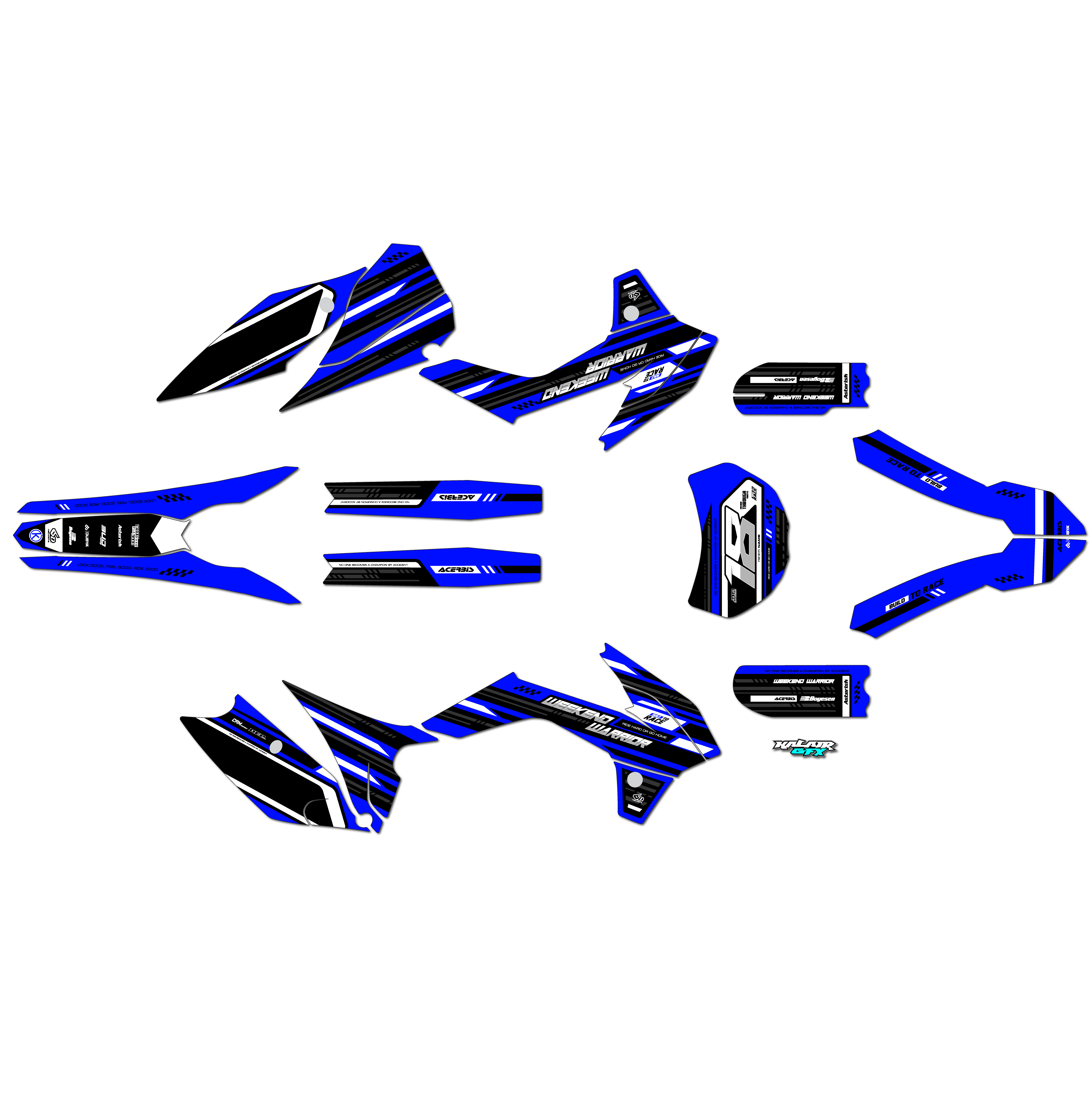 Graphics Kit for Kayo K2 230 (All Years) Warrior Series - Kalair GFX