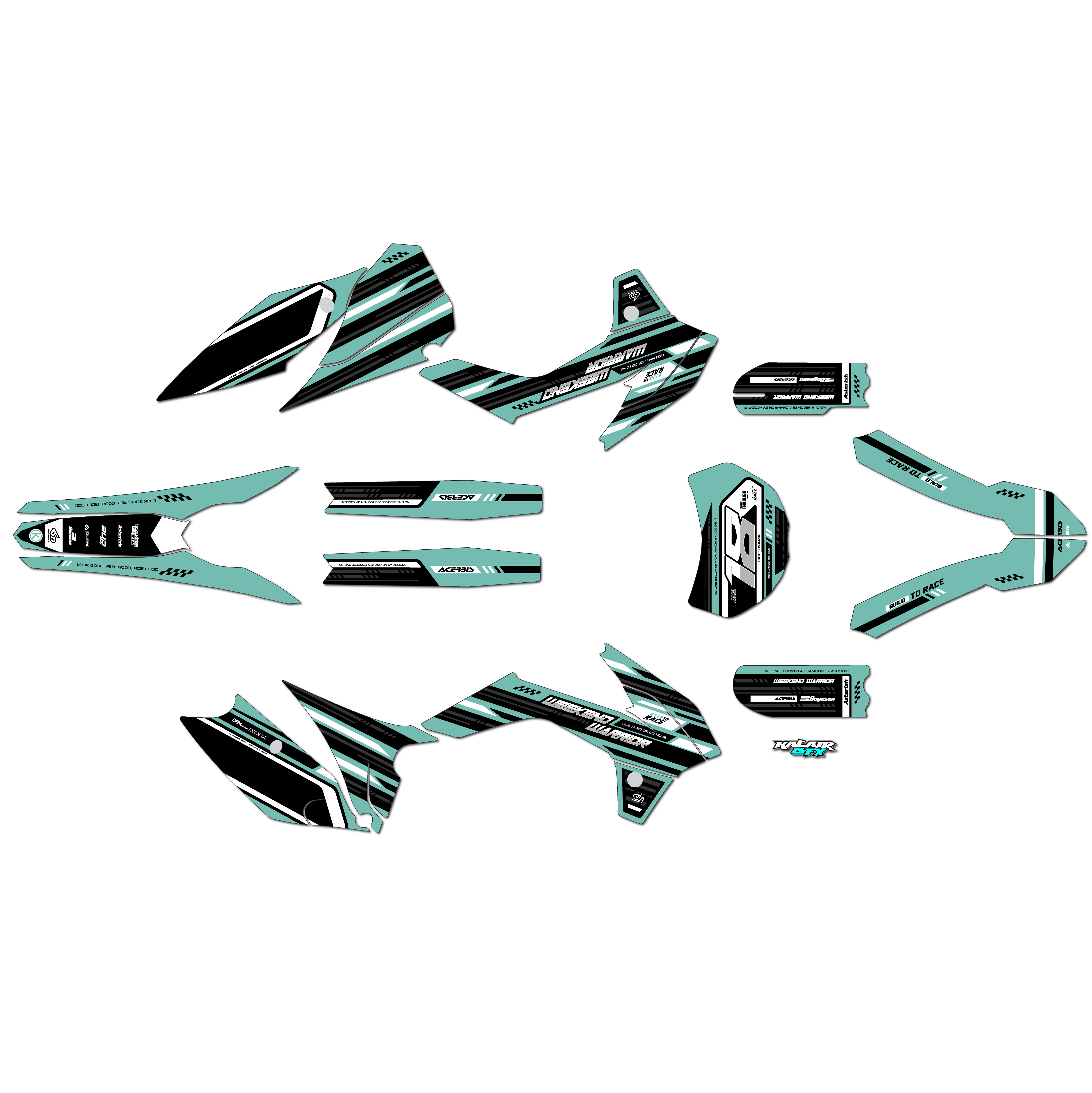 Graphics Kit for Kayo K2 230 (All Years) Warrior Series - Kalair GFX