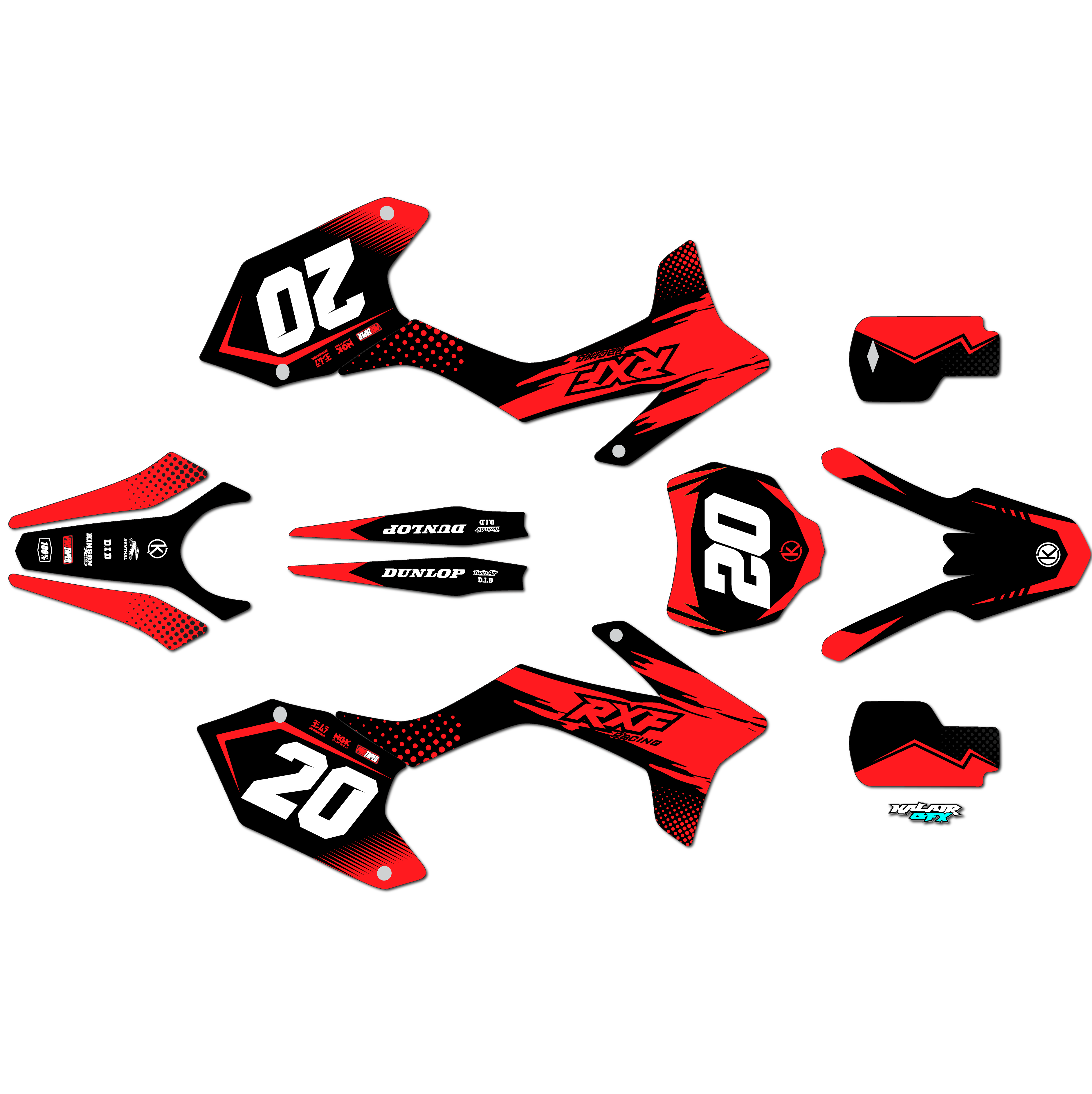 Graphics Kit for Apollo RXF Freeride 150 190 (All Years) Spear Series ...