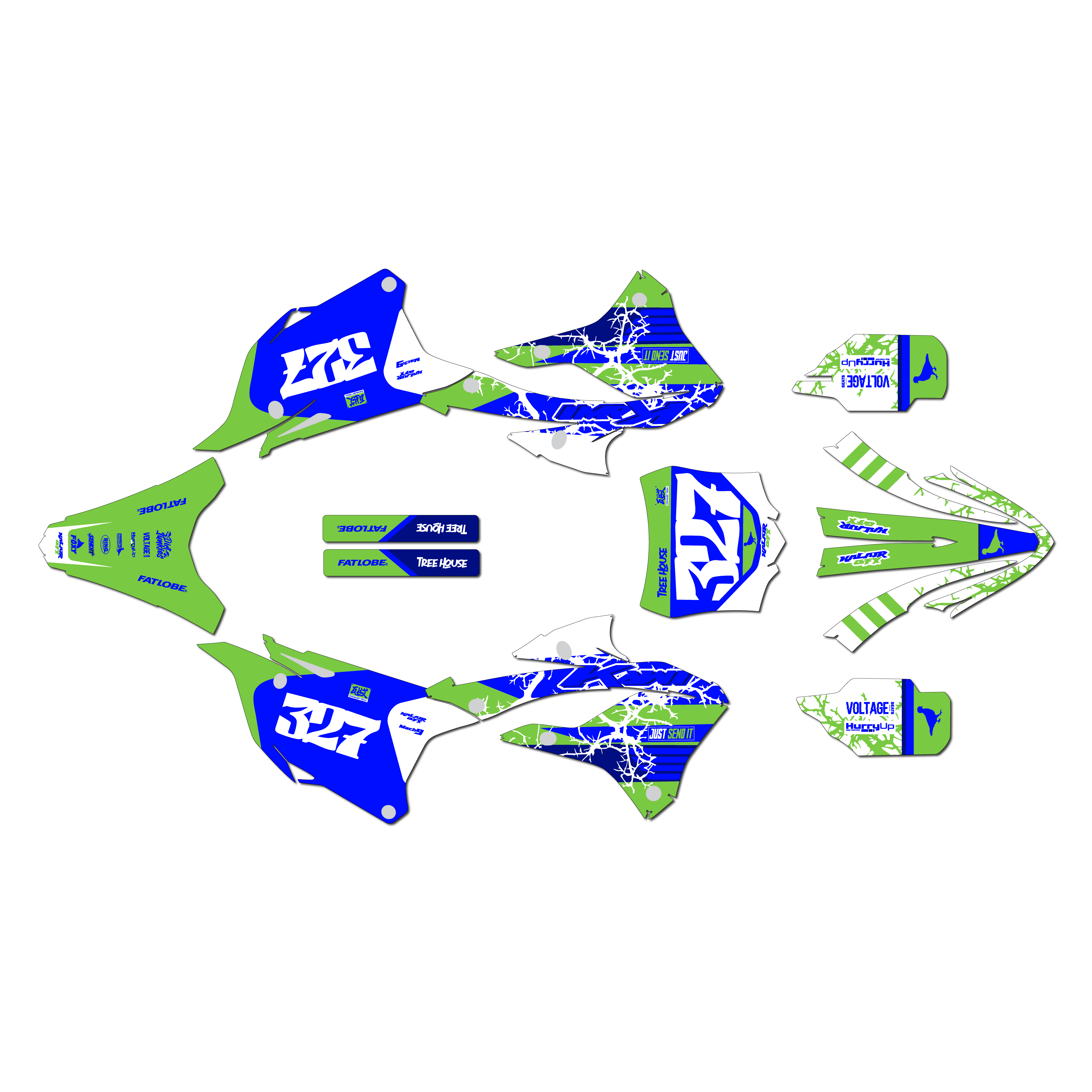 Graphics Kit for Kawasaki KX85 (2022-2025) Rail Series