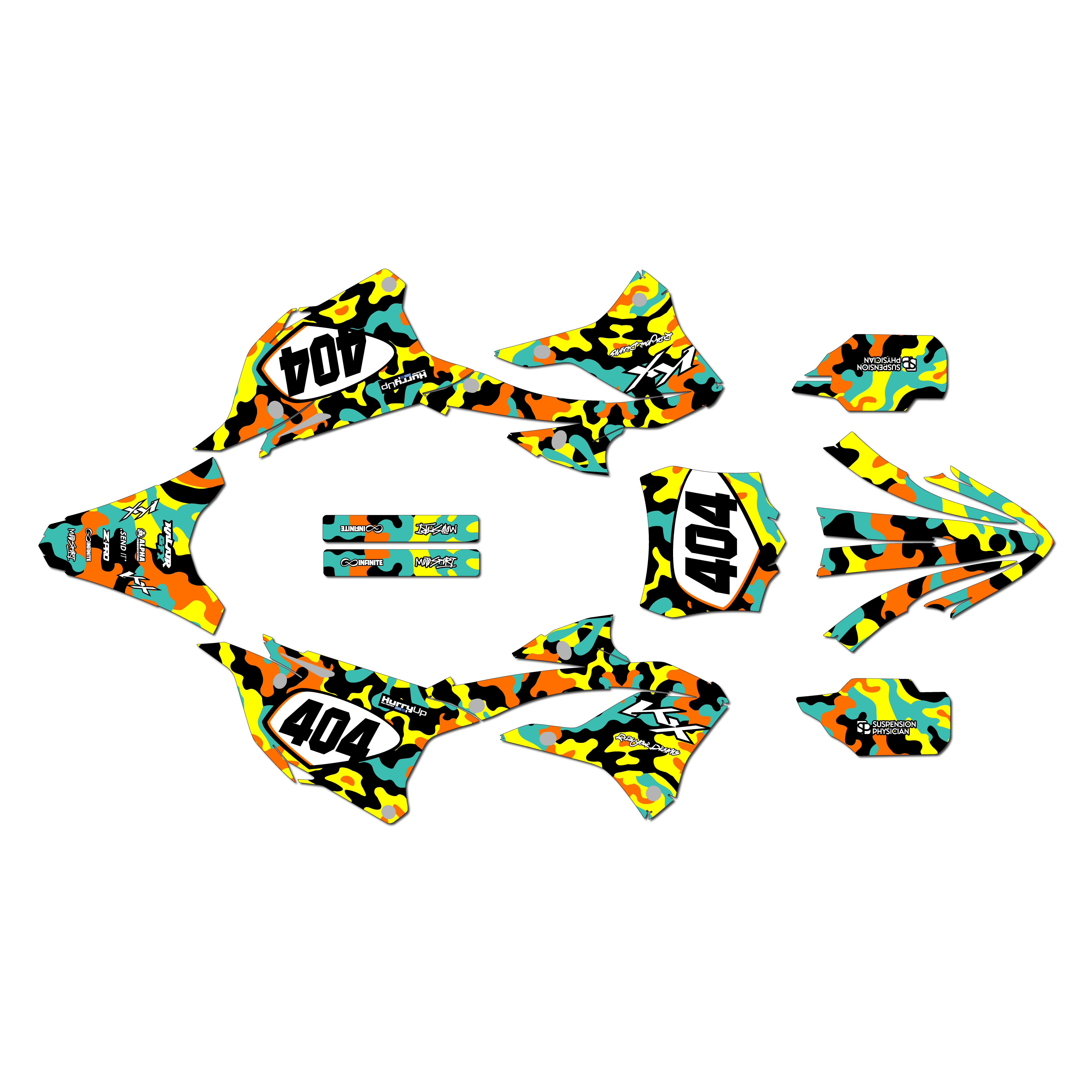 Graphics Kit for Kawasaki KX112 (2022-2025) Invasion Series