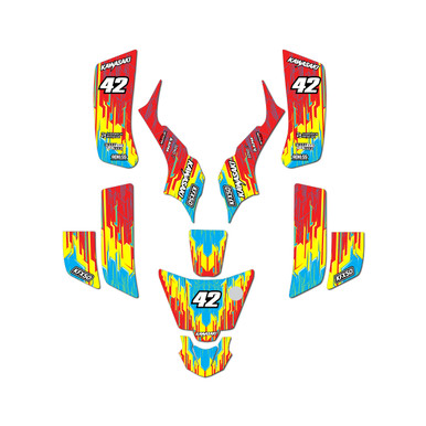 Kawasaki KFX 50 Graphics Kit (2003-2006) Fracture