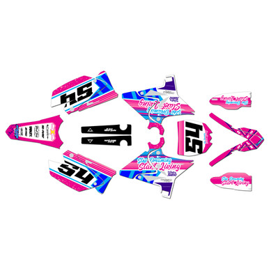 Yamaha YZ125 UFO RESTYLED Graphics Kit (2002-2014) Split
