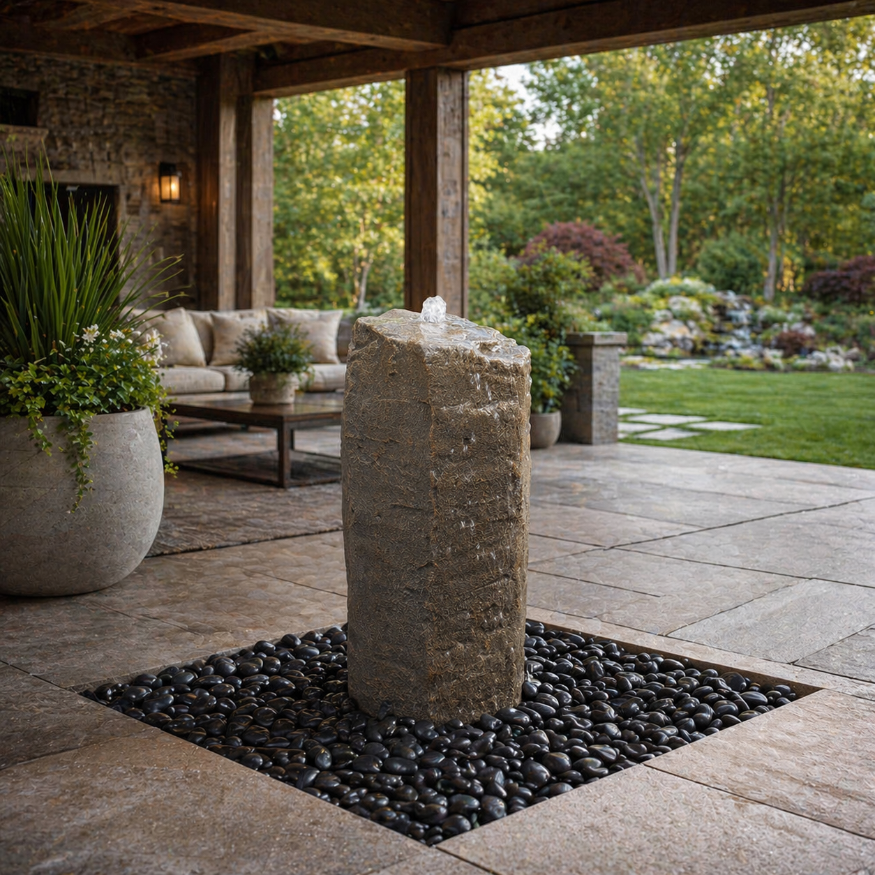 Handcrafted GFRC Bubbling Boulders | Basalt Fountain Kit | Blue Thumb