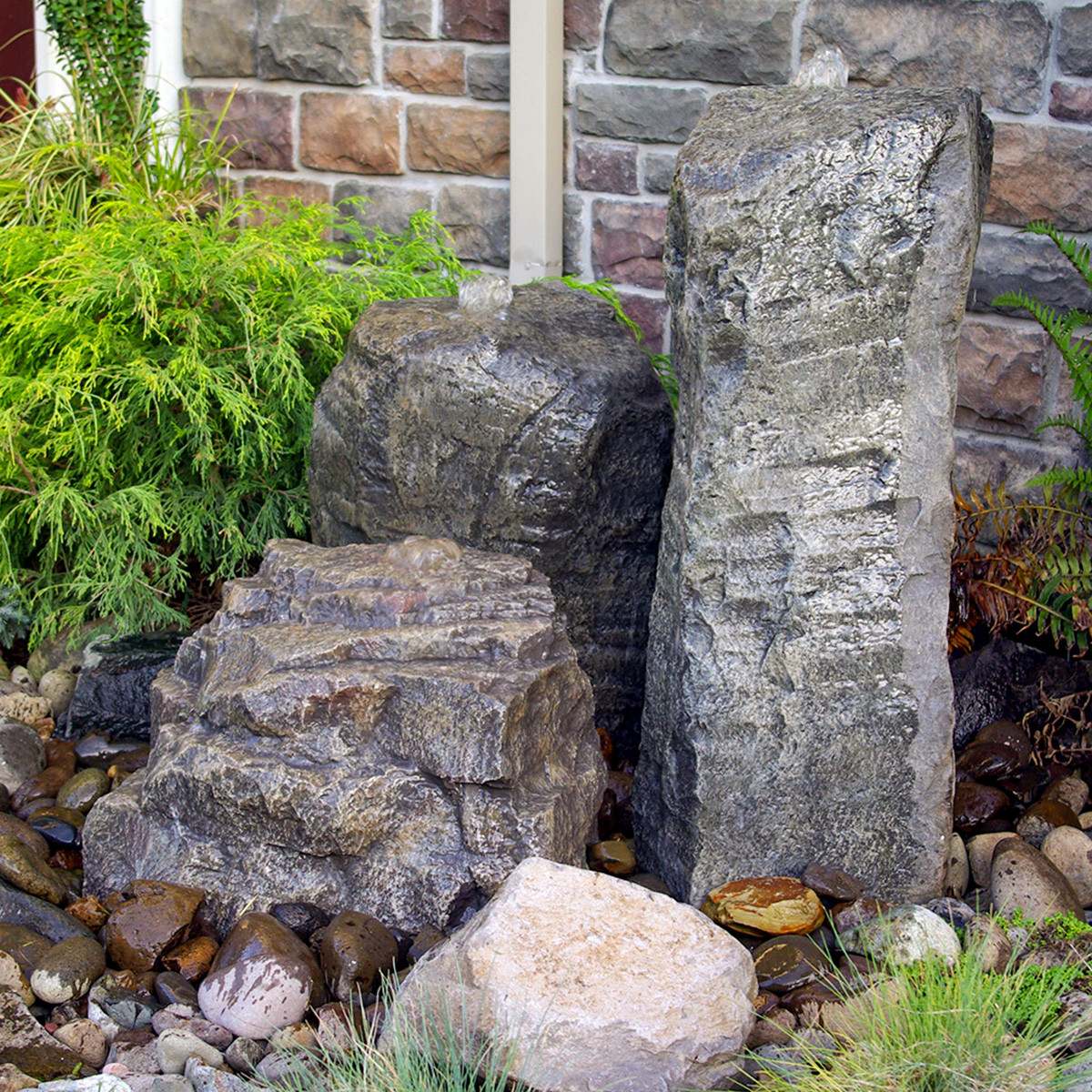 Handcrafted GFRC Bubbling Boulders | Basalt Fountain Kit | Blue Thumb