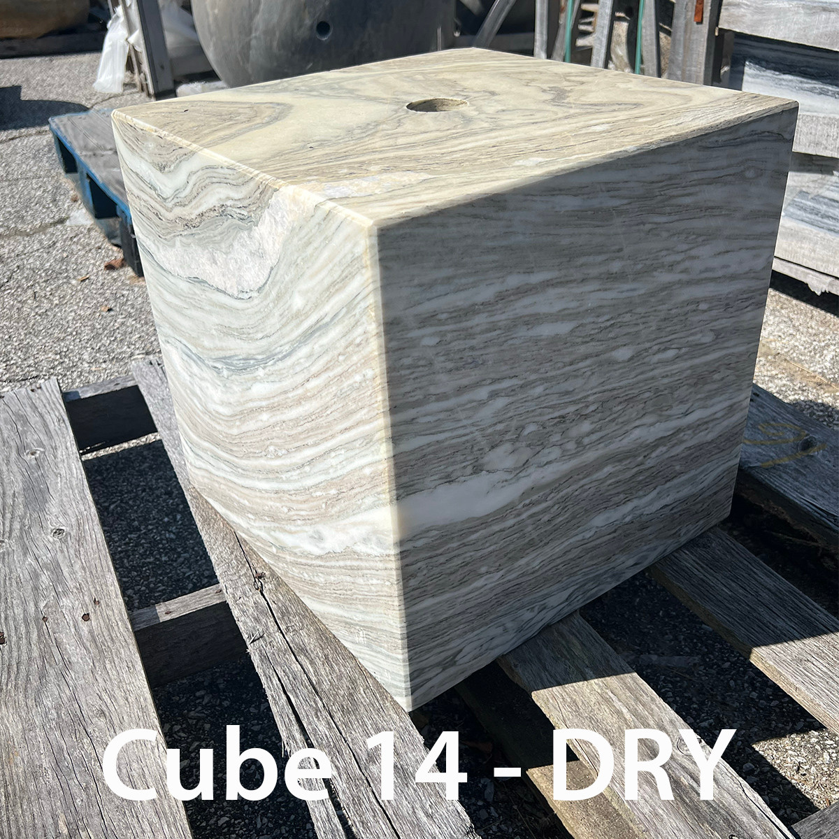 Fountains 16" Glacier Marble Cube Fountain Kit | Blue Thumb