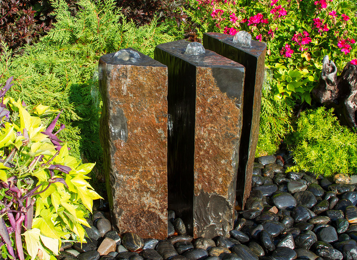 Fountains Basalt Fountain Kit - 24" Triple Split Polished 3 Piece