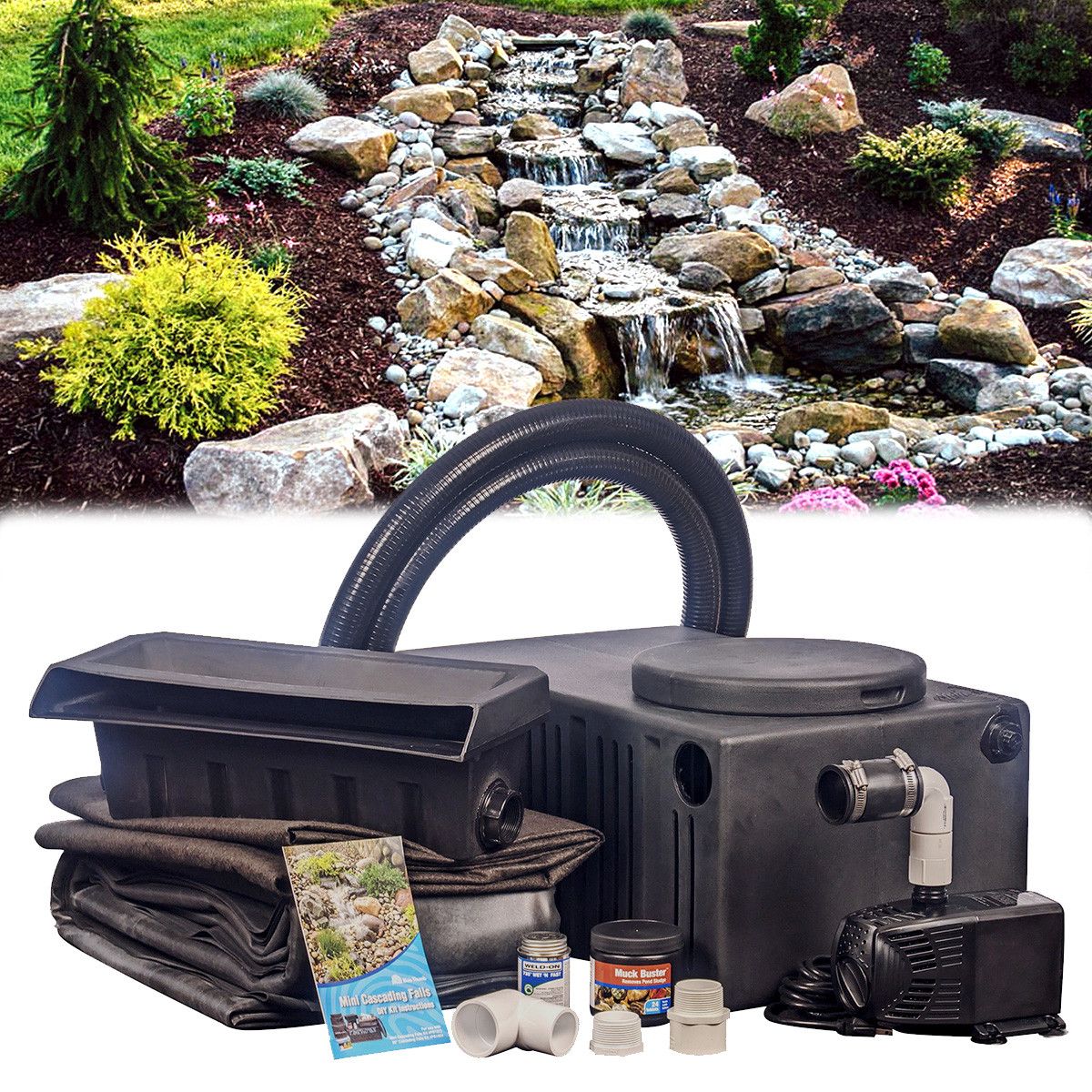 DIY Small 20" Cascading Falls Pond-Less Kit | Blue Thumb