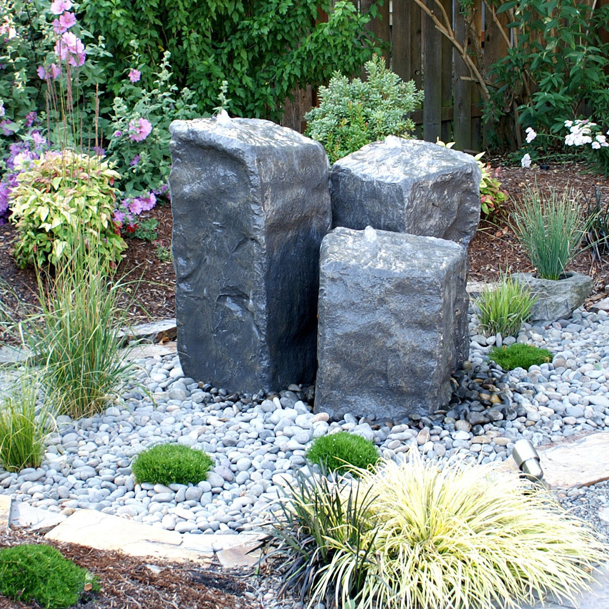 Handcrafted GFRC Bubbling Boulders | Basalt Fountain Kit | Blue Thumb