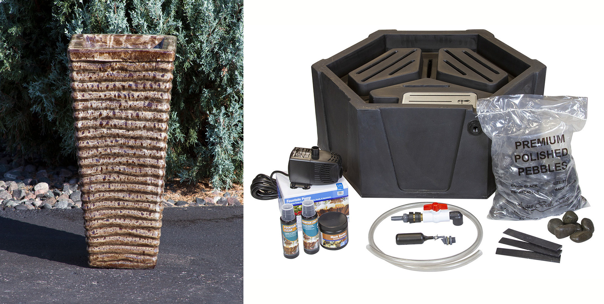 Fountain URN | Vase Fountains | Complete Outdoor Fountain Kits