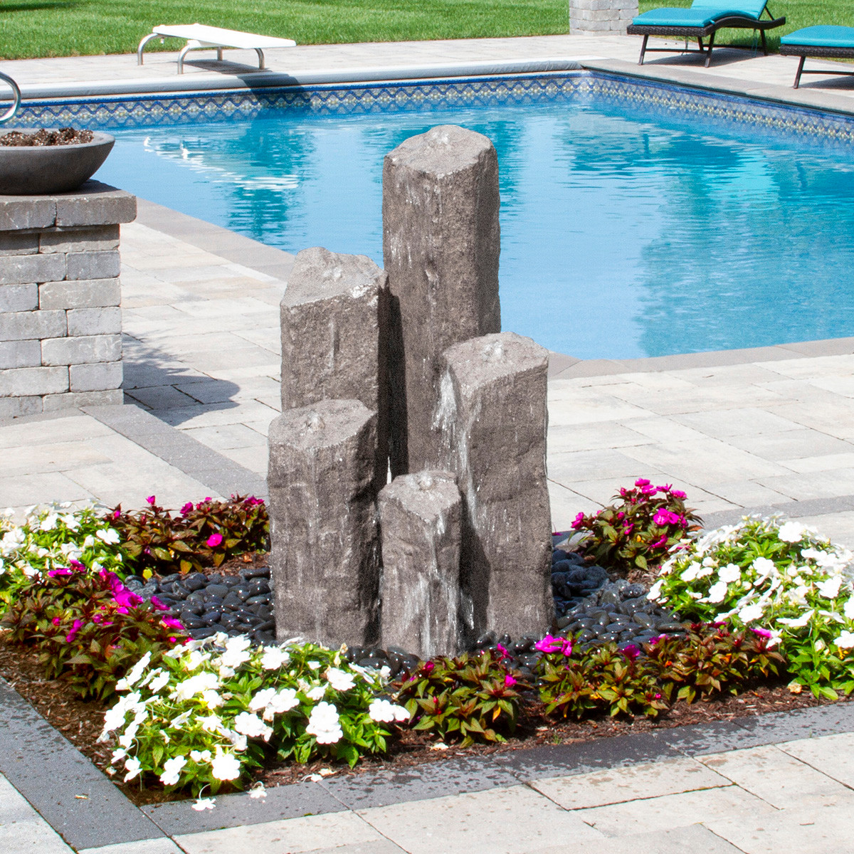 Handcrafted GFRC Bubbling Boulders | Basalt Fountain Kit | Blue Thumb