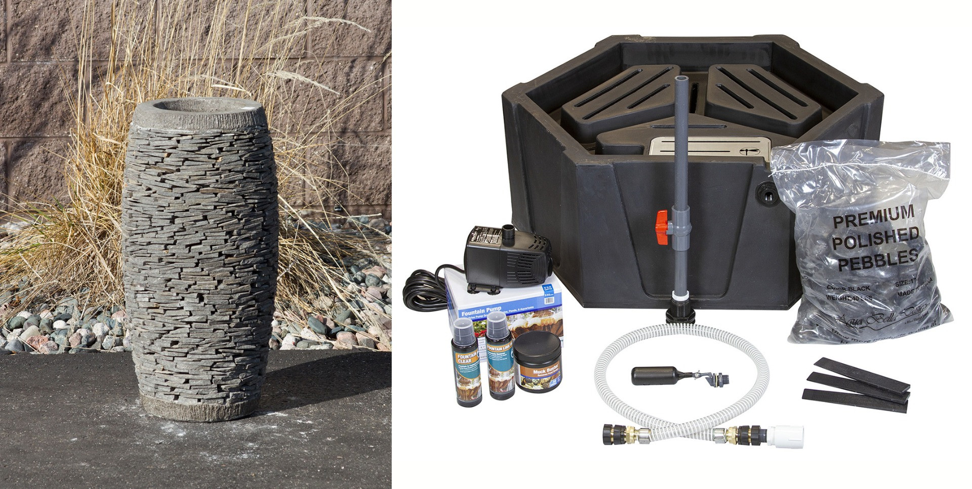 Fountain URN | Vase Fountains | Complete Outdoor Fountain Kits