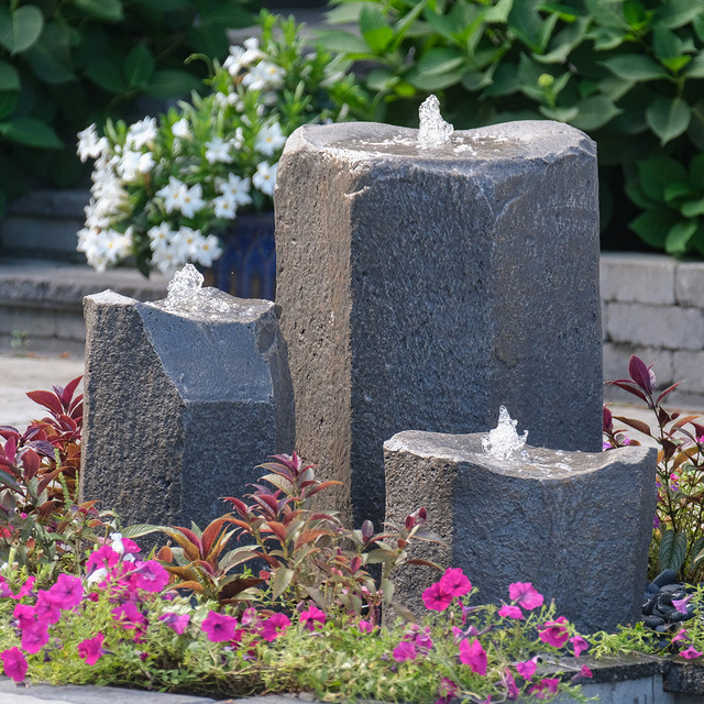 Handcrafted GFRC Bubbling Boulders | Basalt Fountain Kit | Blue Thumb