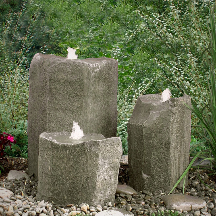 GFRC Fountains | Bird Bath Triple Fountain Kit | Blue Thumb