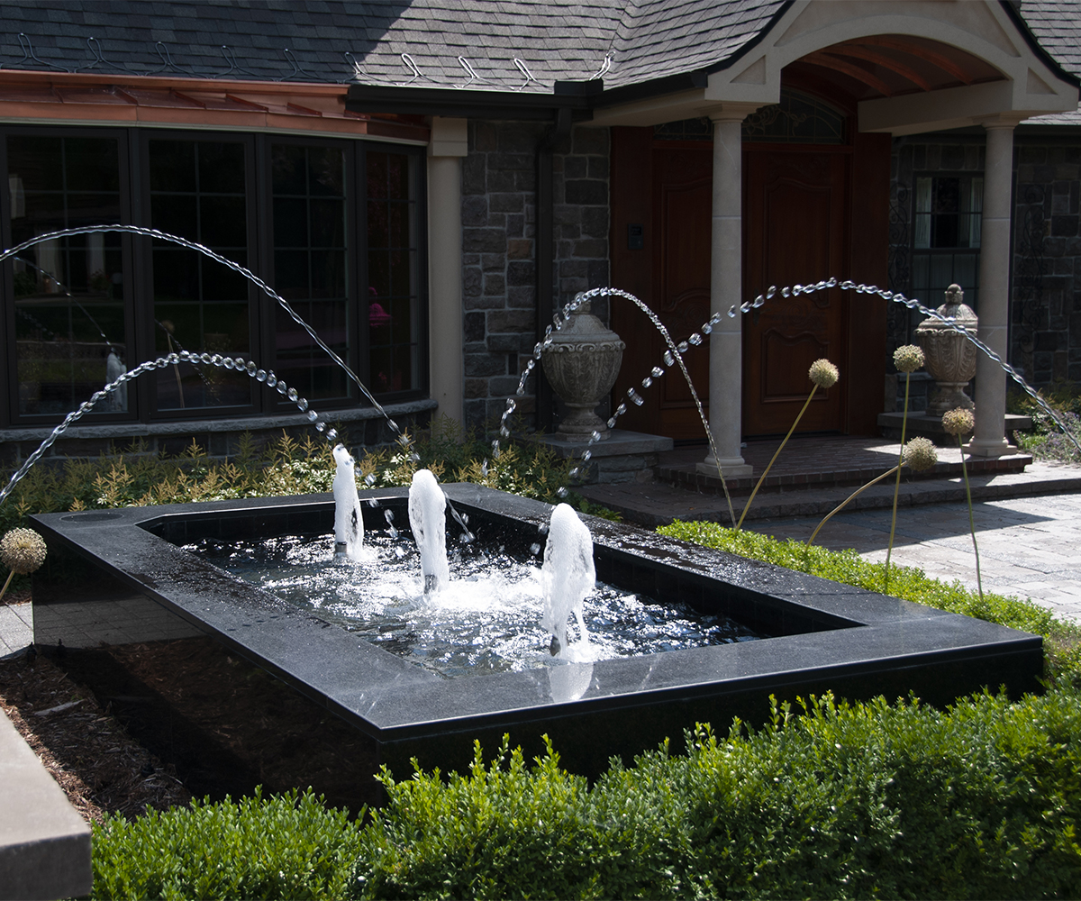 Formal Waterfalls | Retaining Wall Waterfall | Blue Thumb