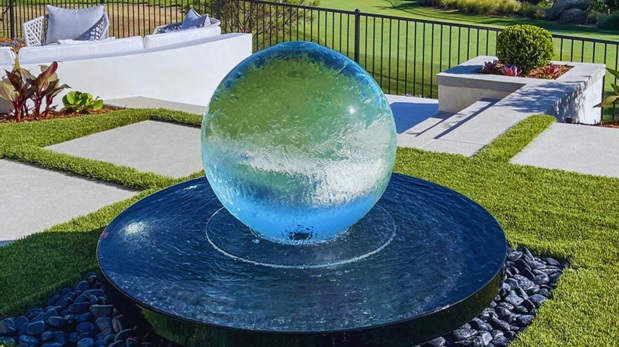 Designing Tranquility with Acrylic Sphere Water Fountains - Blue Thumb