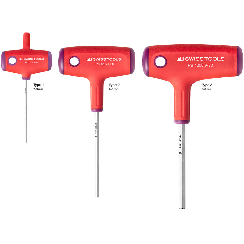 PB Swiss SwissGrip T-Handle Drivers, Hex (PB 1206) - DRPD