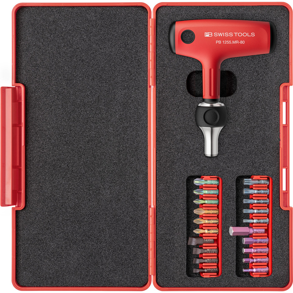 PB Swiss SwissGrip Cross-Handle Ratcheting Bit Driver Set, in Storage ...