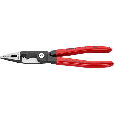 KNIPEX 6-in-1 Electrical Installation Pliers, 8" (13 81 8) - DRPD