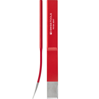 PB Swiss Slot Chisel, Curved, Slim Blade w/ Side Cutting Edge, Red ...