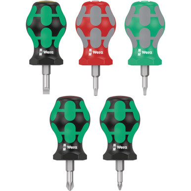Wera Kraftform Plus Stubby Screwdriver Set, Slotted, Phillips ...