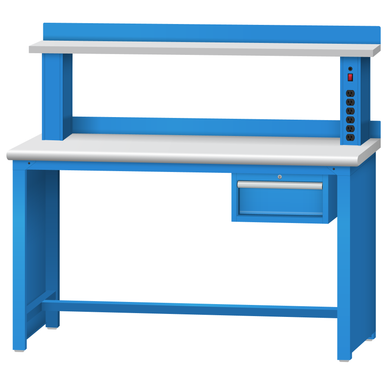 LISTA Technical Workbench, w/ Hanging Cabinet, Instrument Riser Shelf ...